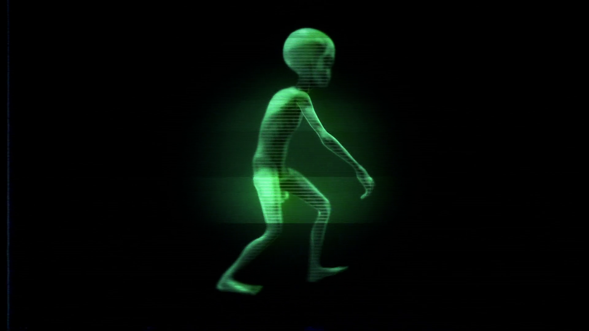 Grey Alien Stylised Walk Night Vision Stock Motion Graphics SBV ...