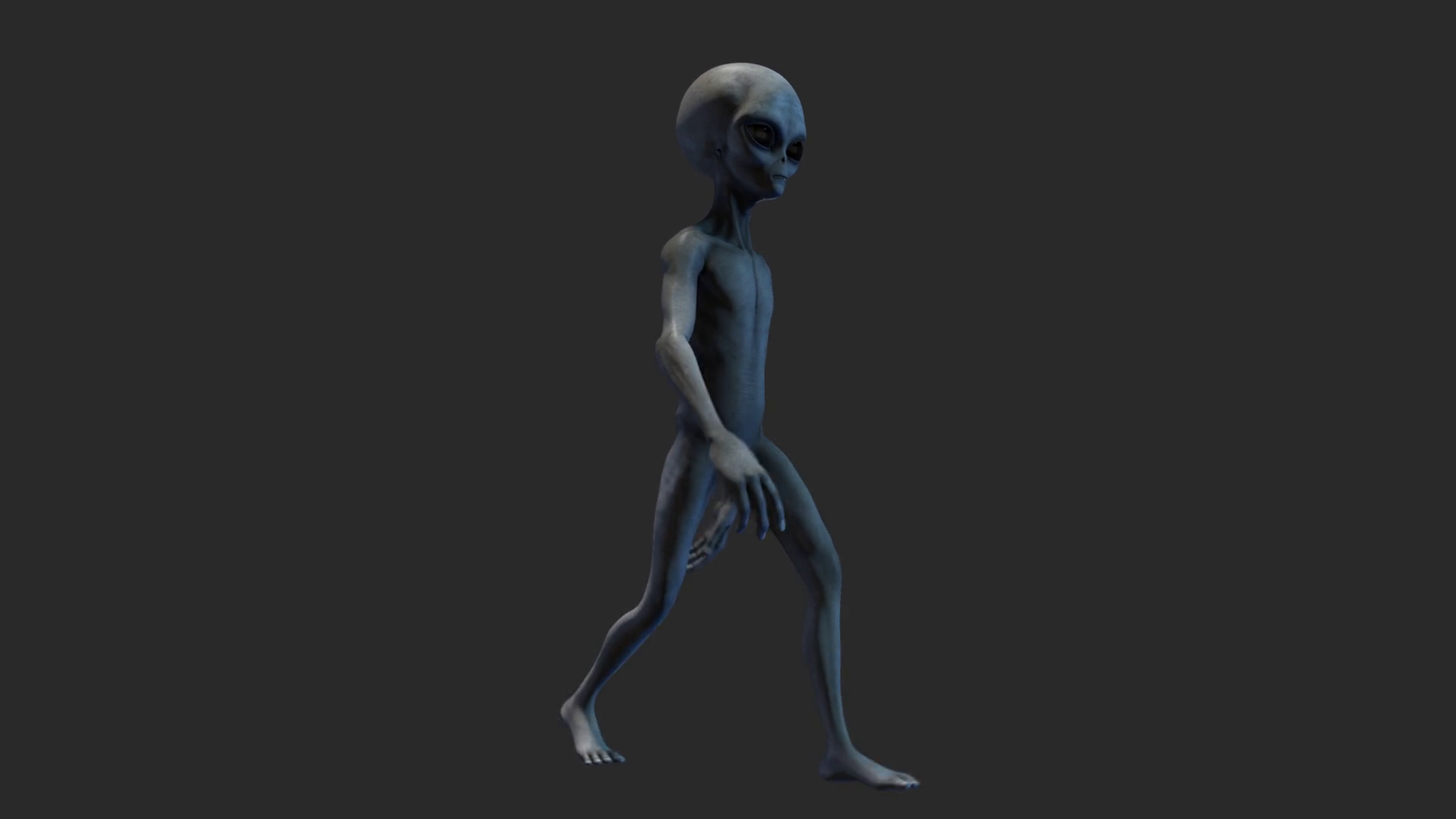 Grey Alien Walking 01 Stock Motion Graphics SBV-351895118 - Storyblocks