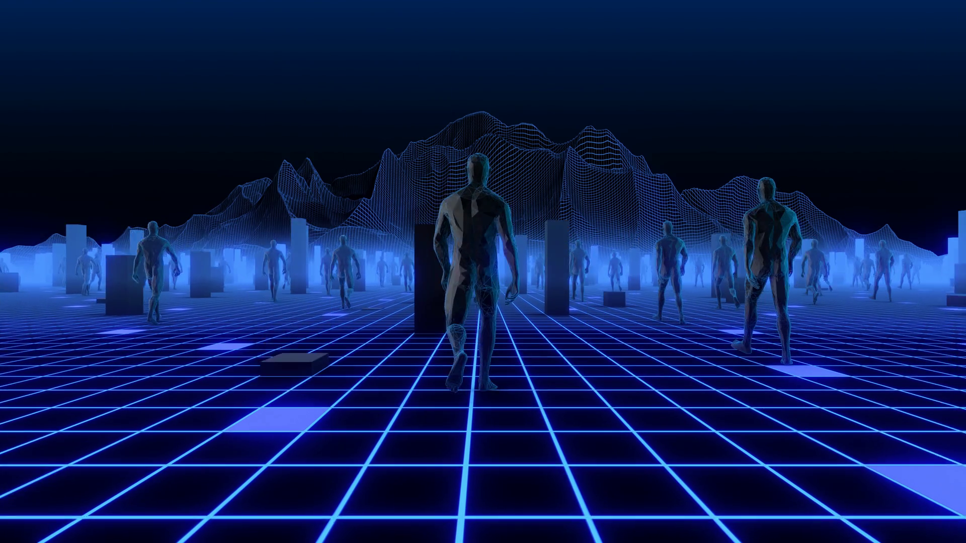 Grid Walkers Vj Loop Stock Motion Graphics SBV-351907972 - Storyblocks