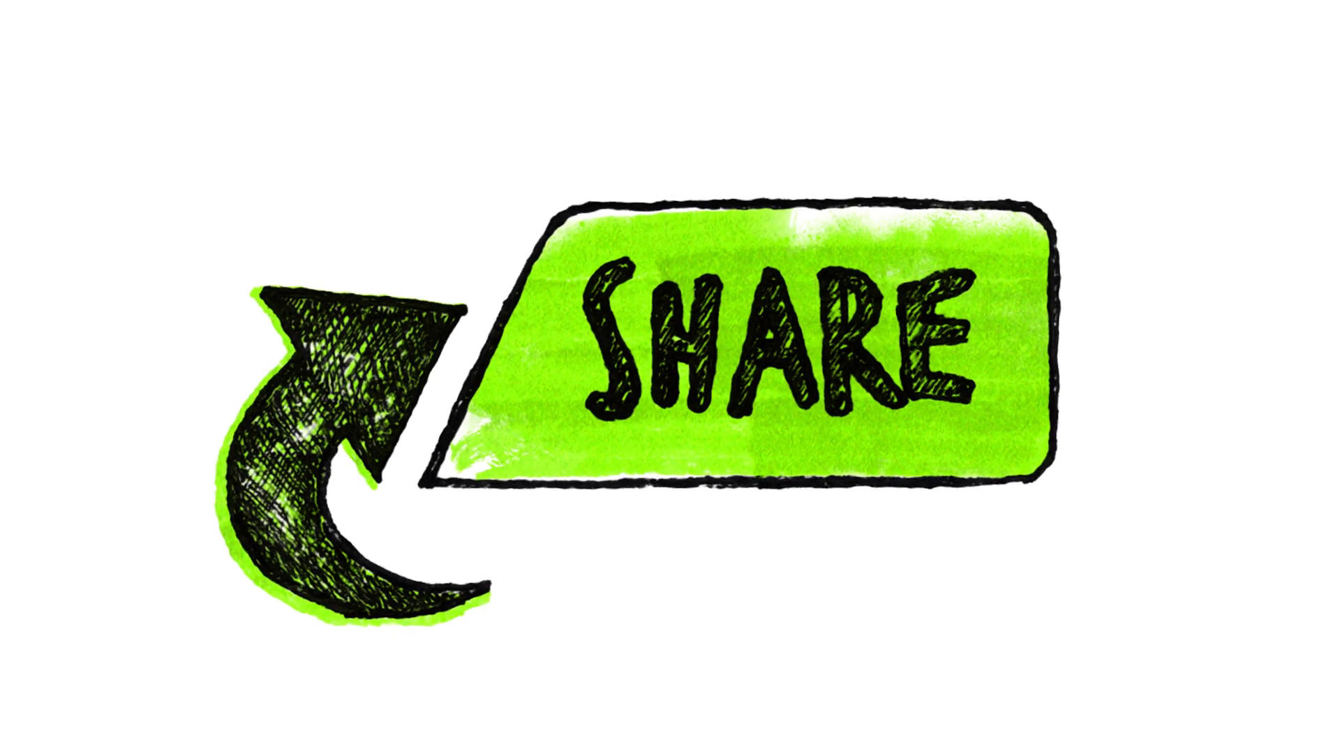 Hand Drawn Share Green Arrow Icon Stock Motion Graphics SBV-351968885 ...