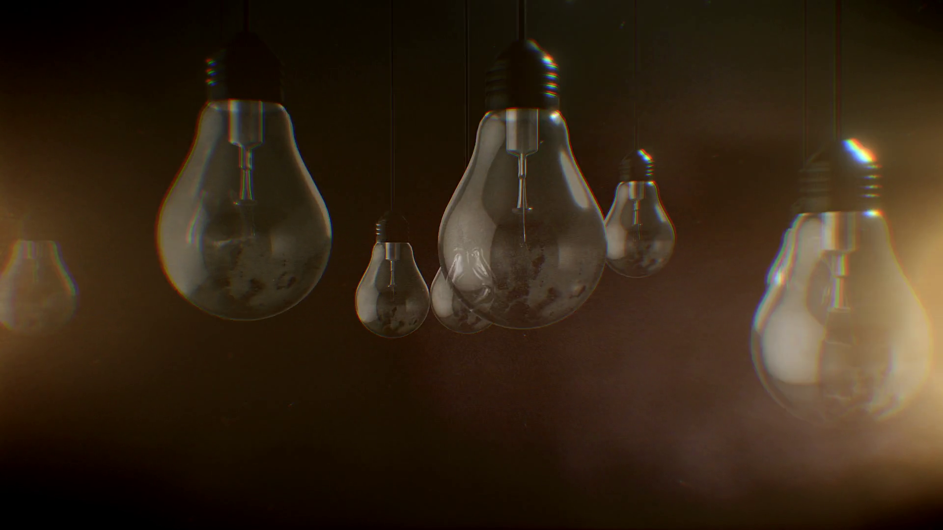 Looping Hanging Lightbulbs Background Stock Motion Graphics SBV ...