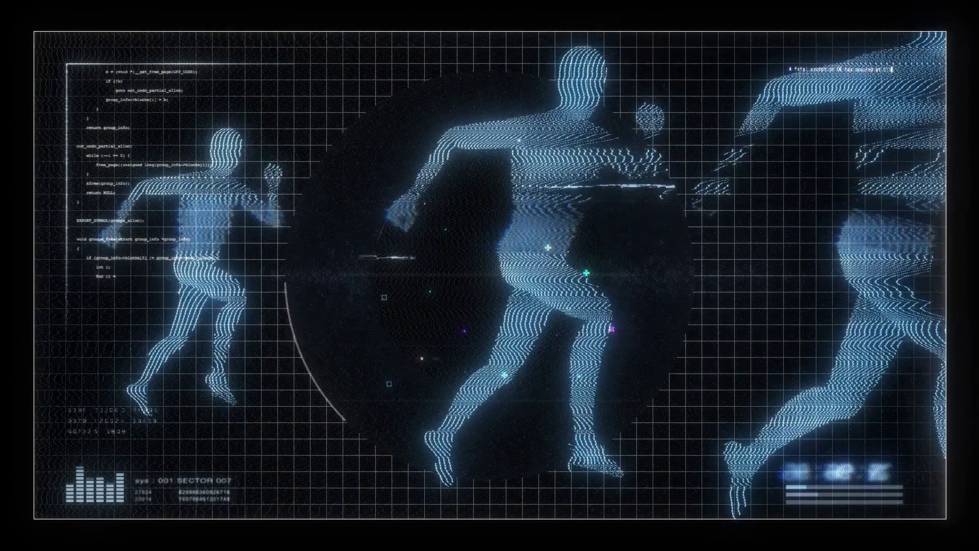 Male Figures Running Digital Screen Stock Motion Graphics SBV-351864125 ...