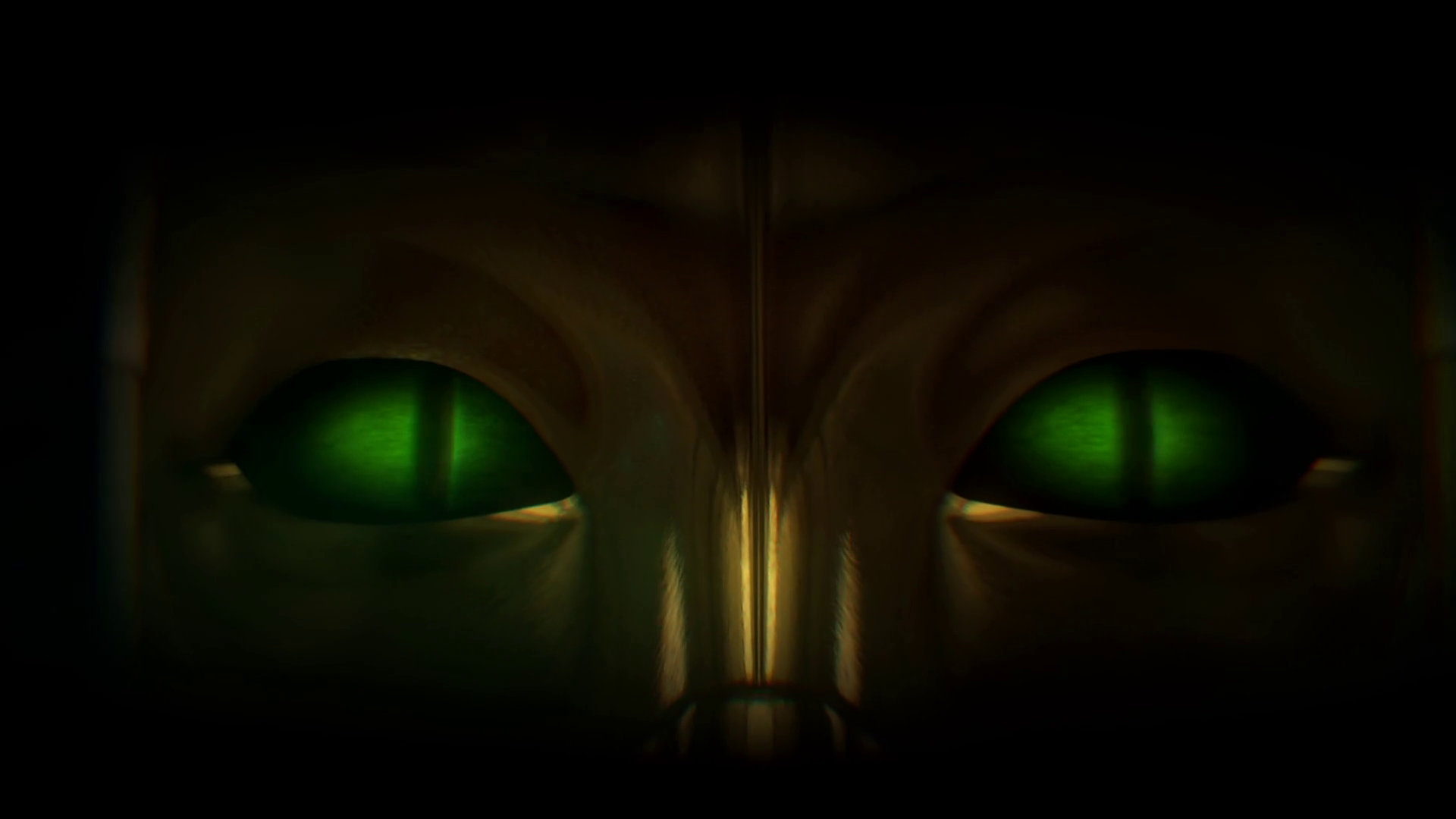 Masked Entity With Piercing Bright Yellow Stock Motion Graphics SBV ...