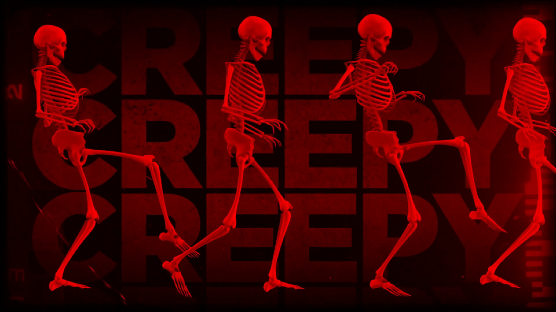 Skeletons Creepy Walk Loop Stock Motion Graphics SBV-351887218 - Storyblocks