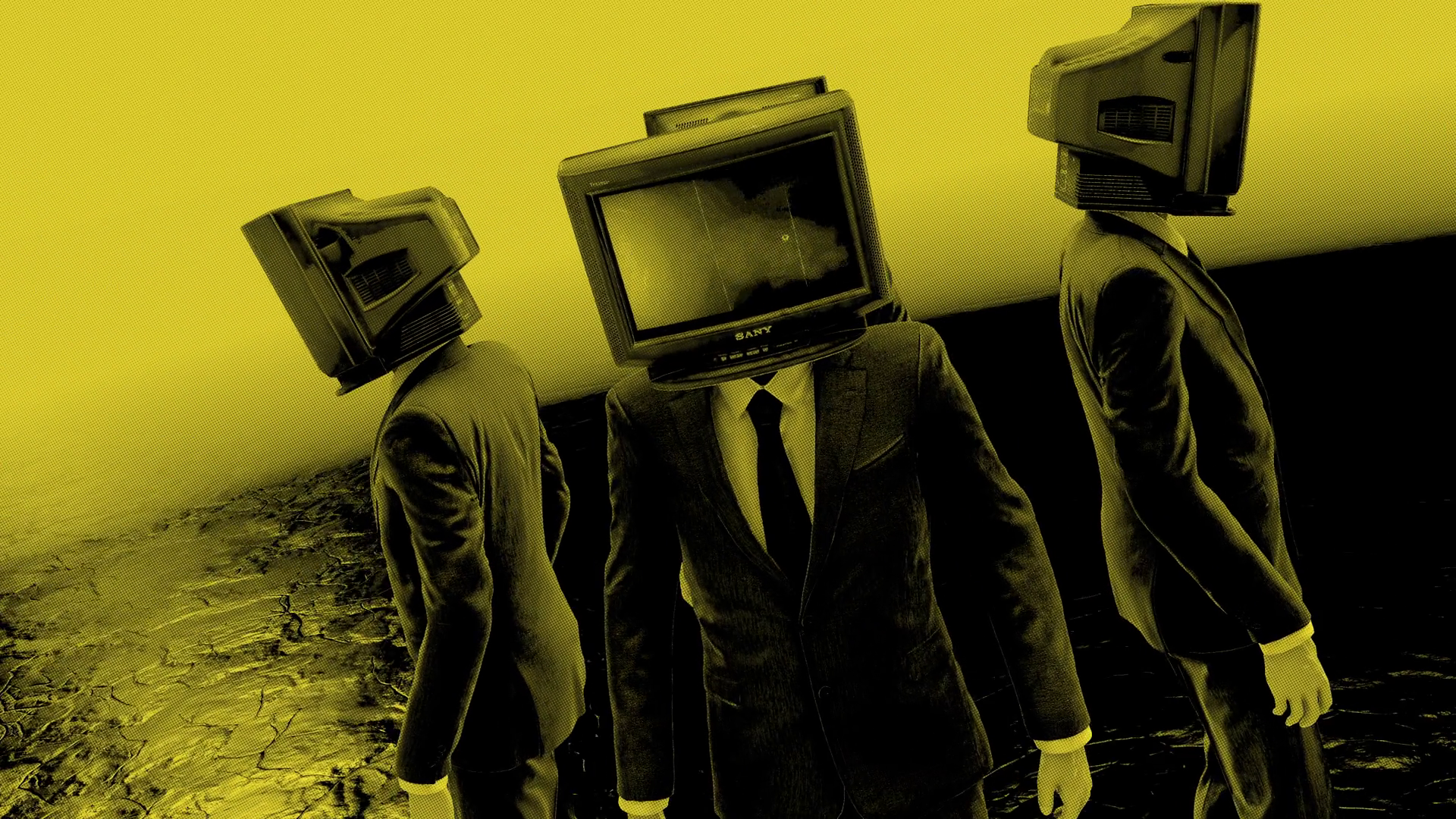 Suited Men With Tv Heads Back To Back Stock Motion Graphics SBV ...