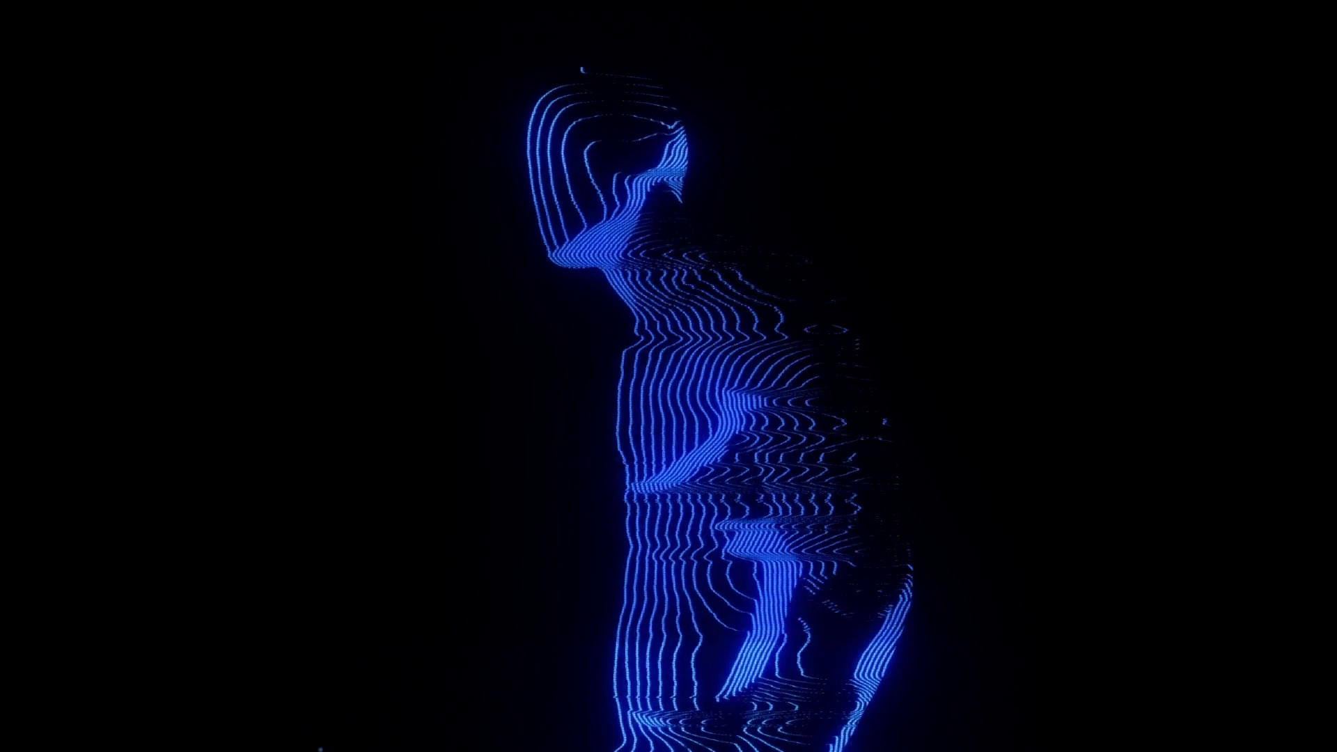 Synthetic Torso Digital Blue Modulation Stock Motion Graphics SBV ...