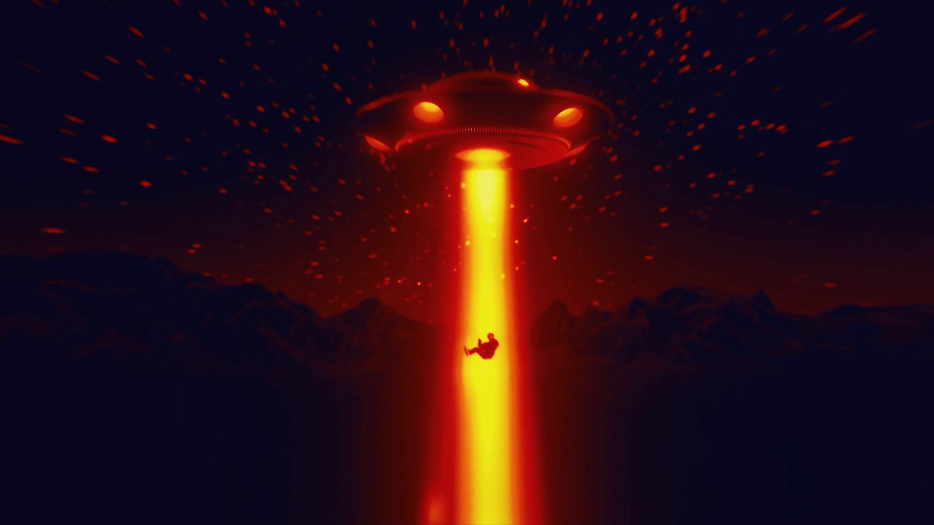 Ufo Alien Abduction Red Sky Stock Motion Graphics SBV-351871802 ...
