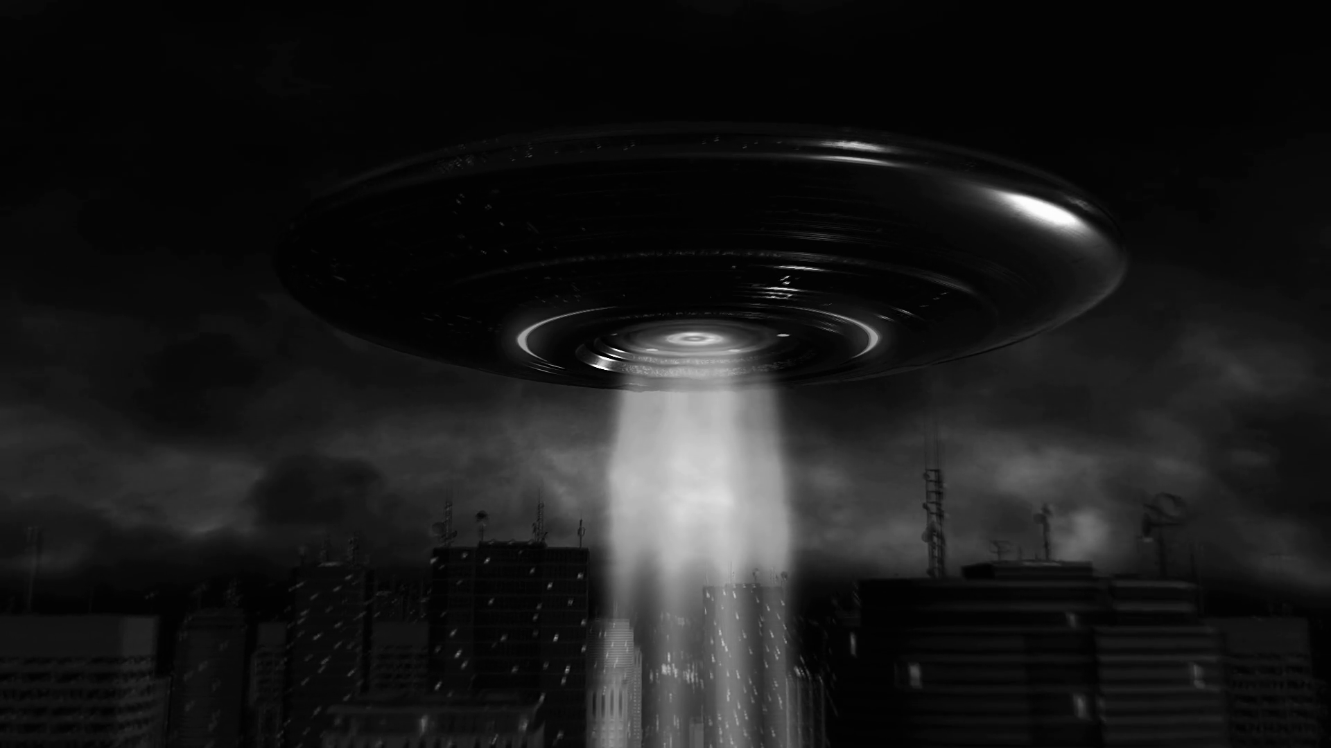 Ufo Mothership At Night Stock Motion Graphics SBV-351871808 - Storyblocks