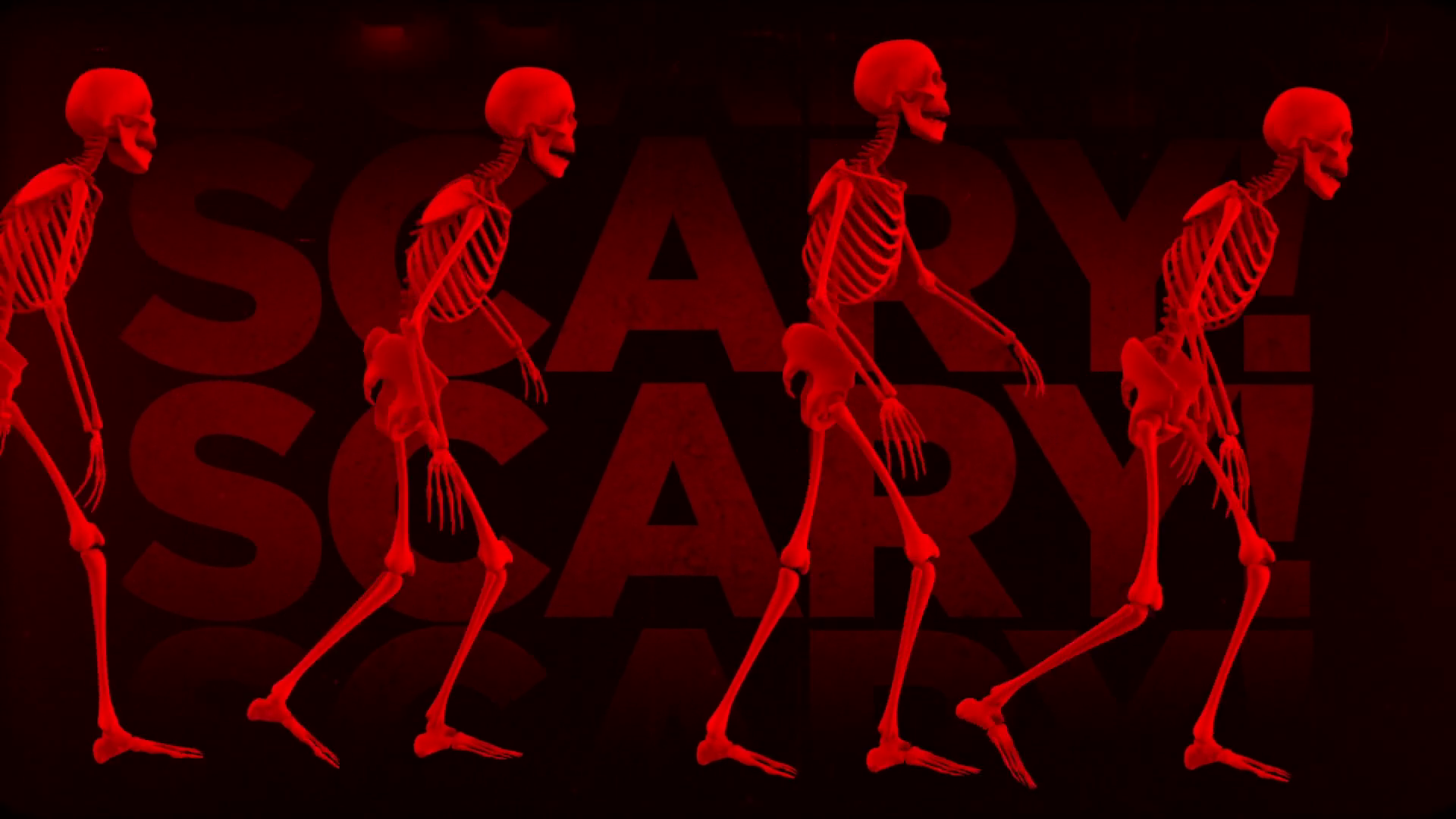 Walking Skeletons Glitchy Red Background Stock Motion Graphics SBV-351887226 - Storyblocks