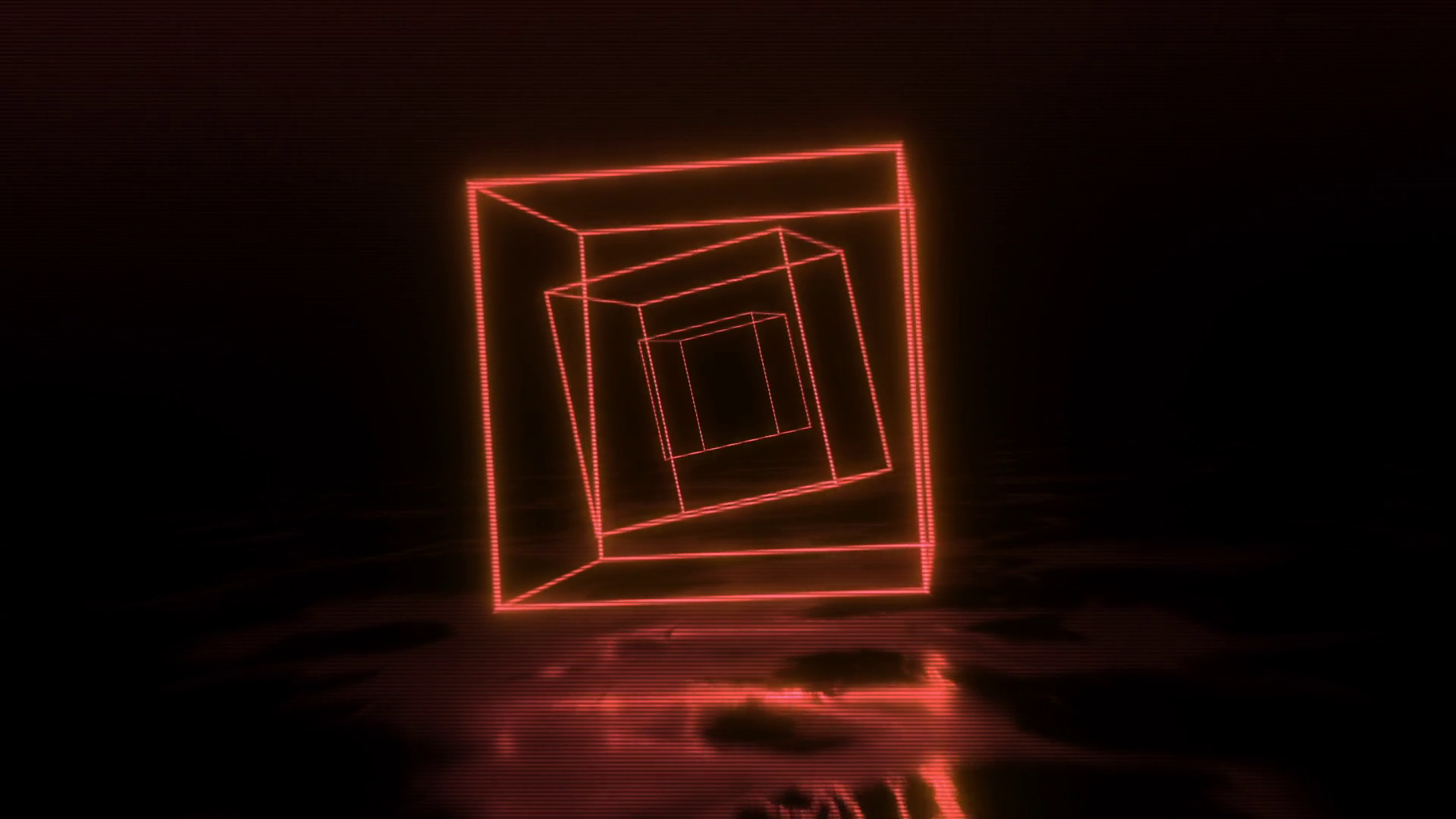 Wireframe Red Digital Cube Stock Motion Graphics SBV-351904378 ...