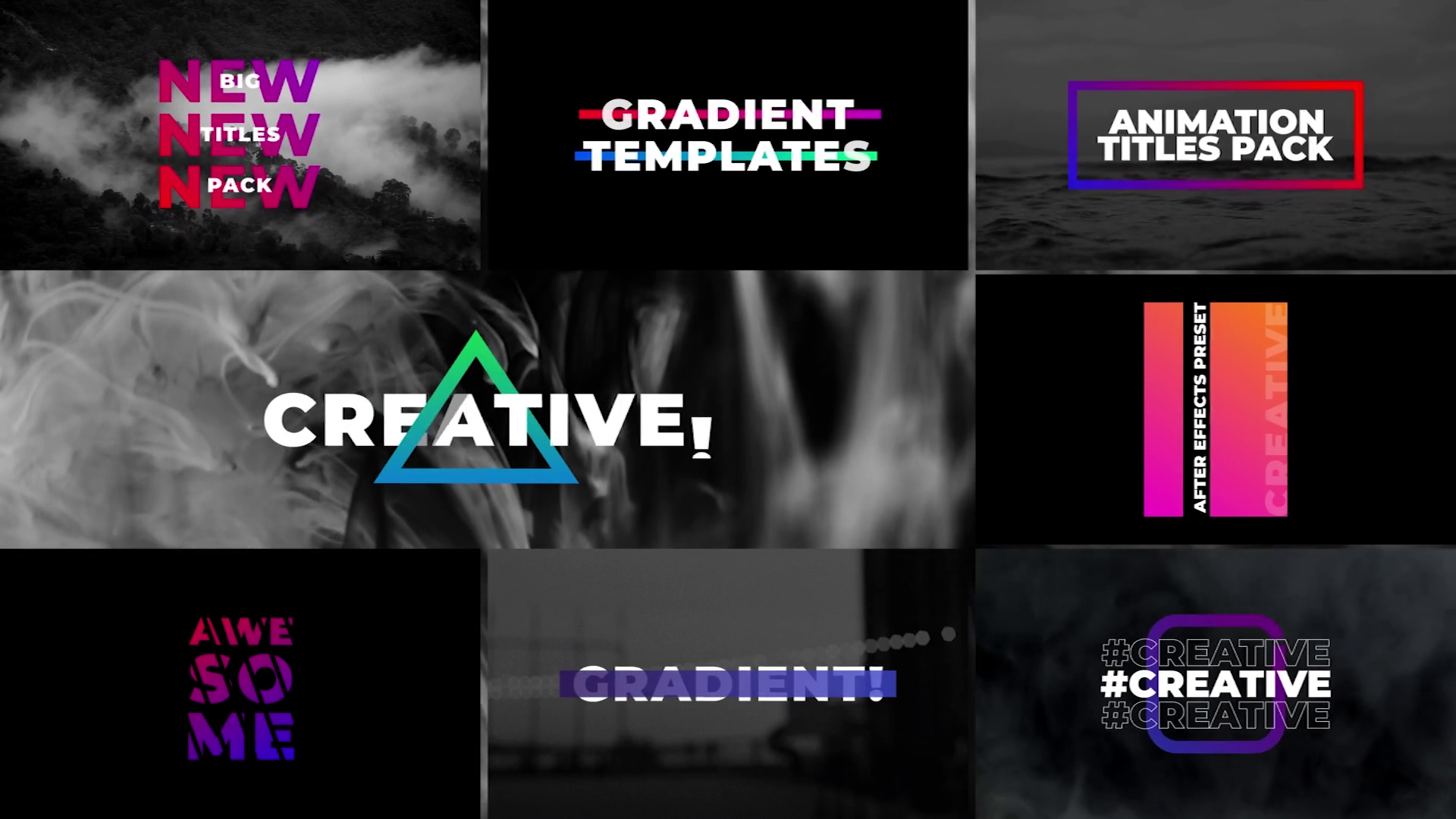 Gradient Titles | Effects Template SBV-346849465 - Storyblocks