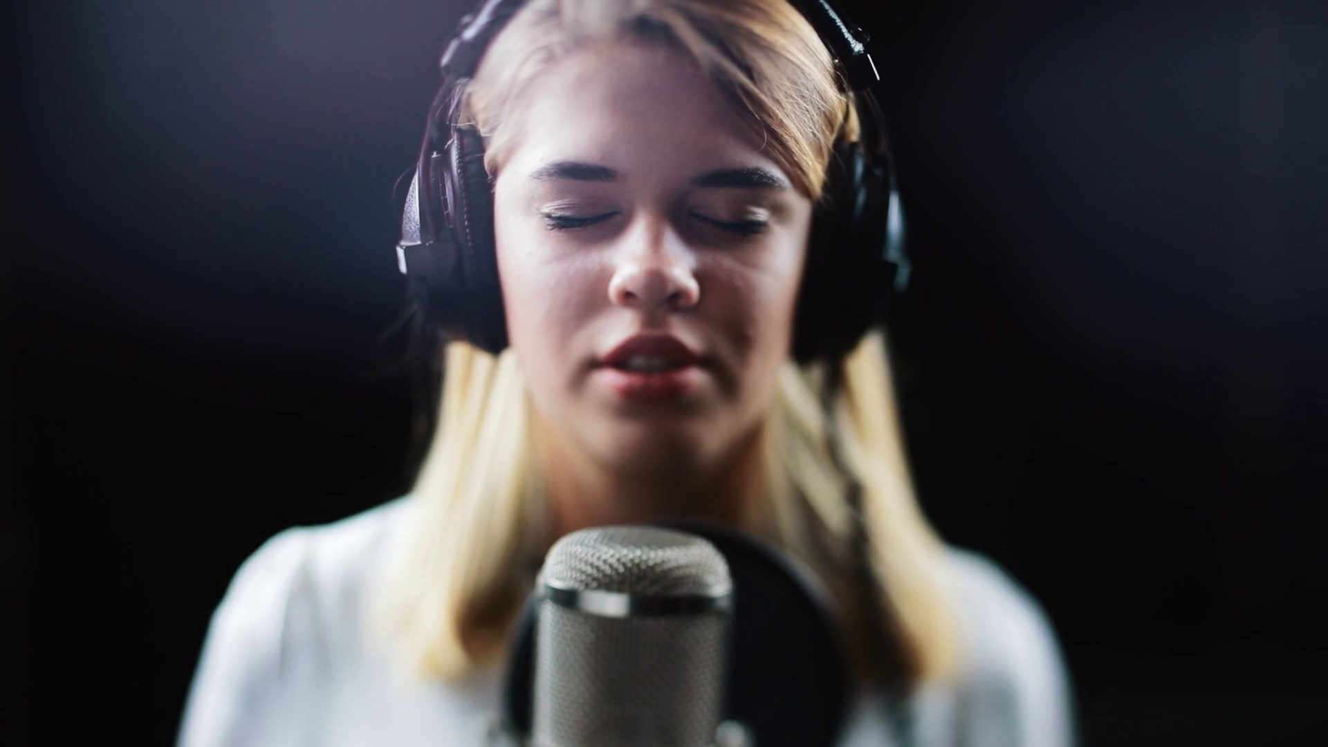 Slow Motion Singer Practicing Music In Stock Footage SBV-328982010 ...