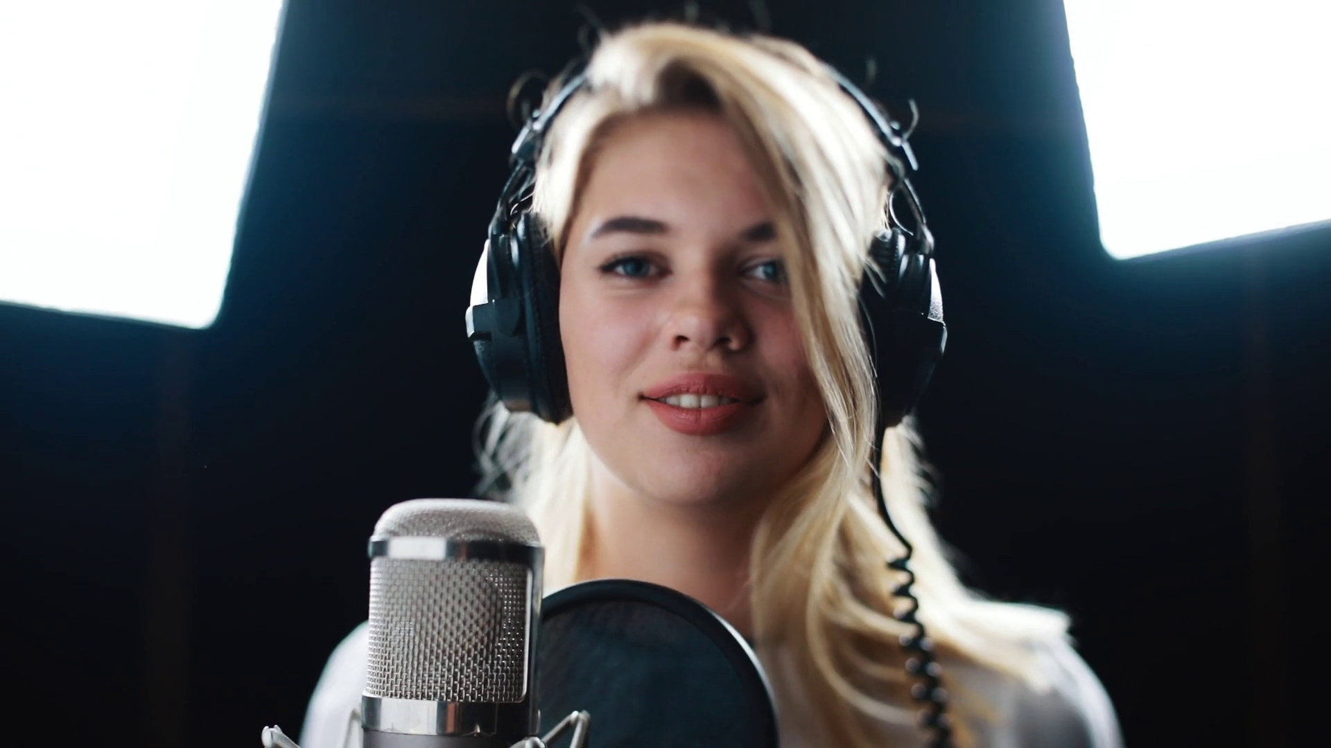 Smiling Singer Young Woman Training To Make Stock Footage SBV-328982087 ...