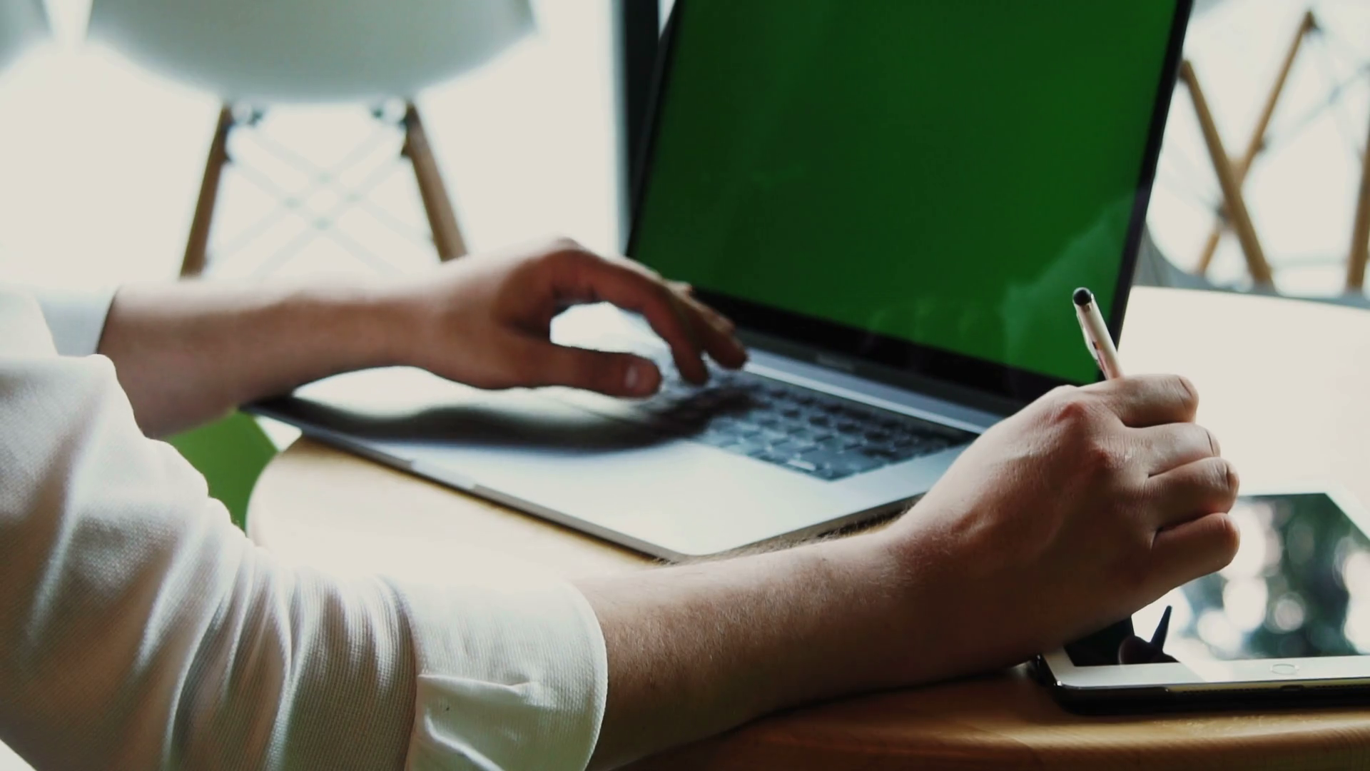 Freelancer Arms Typing On Computer With Stock Footage SBV-336794655 ...
