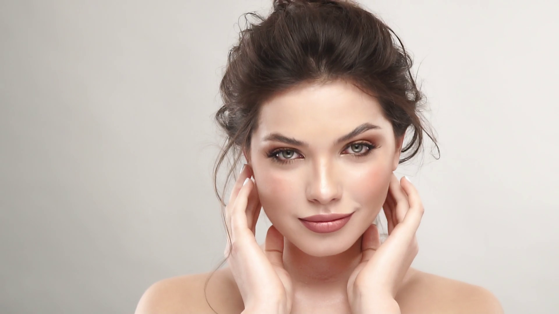 Woman Gently Caressing Face Stock Footage SBV-339015881 - Storyblocks