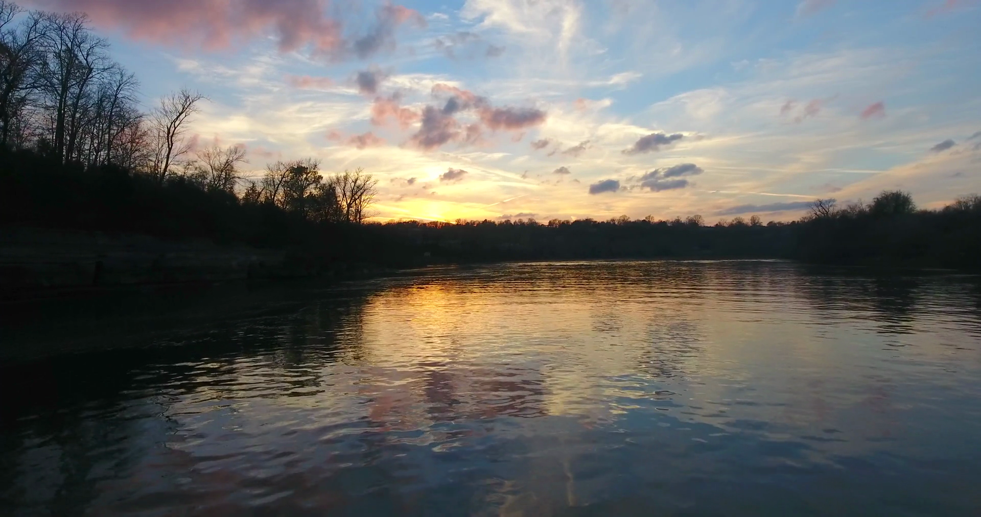 Beautiful River Aerial Sunset Stock Video Footage - Storyblocks