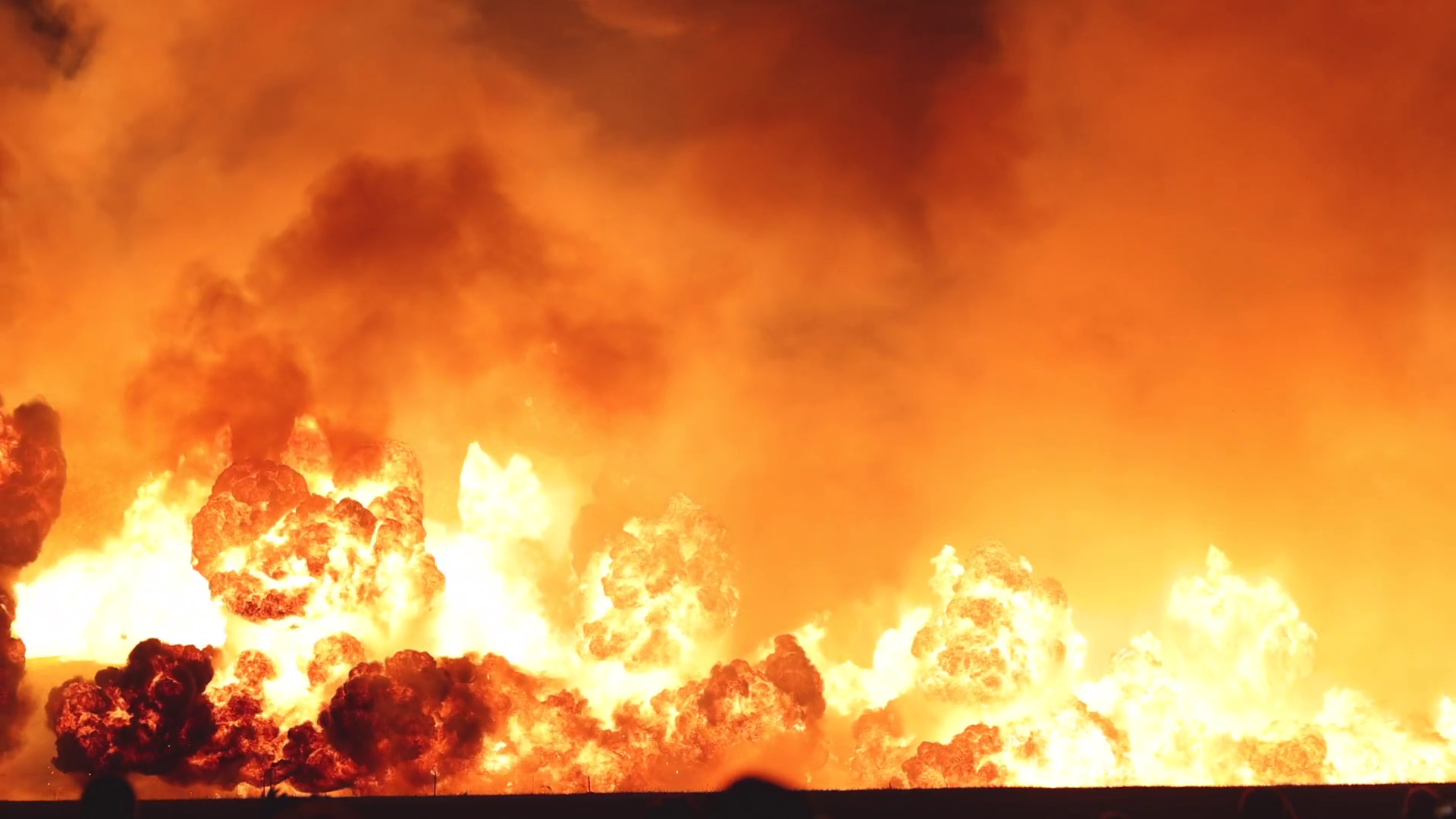 Cinematic War Scene At Night | Explosions Stock Footage SBV-351959686 ...