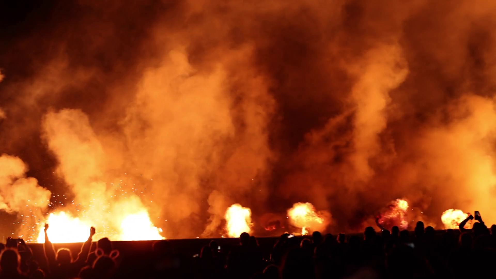 Airstrike At Night | Bombs Exploding In Stock Footage SBV-351959688 ...