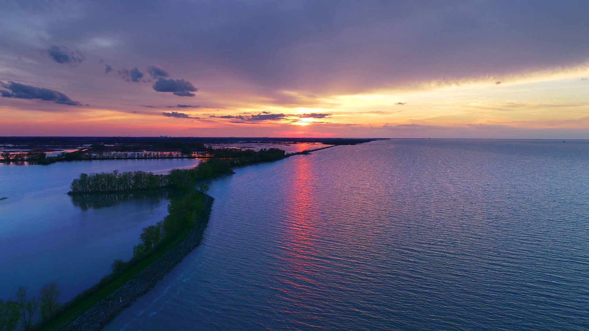 4k Nature Waterway Aerial Great Lakes Beach Stock Footage SBV-324137255 ...