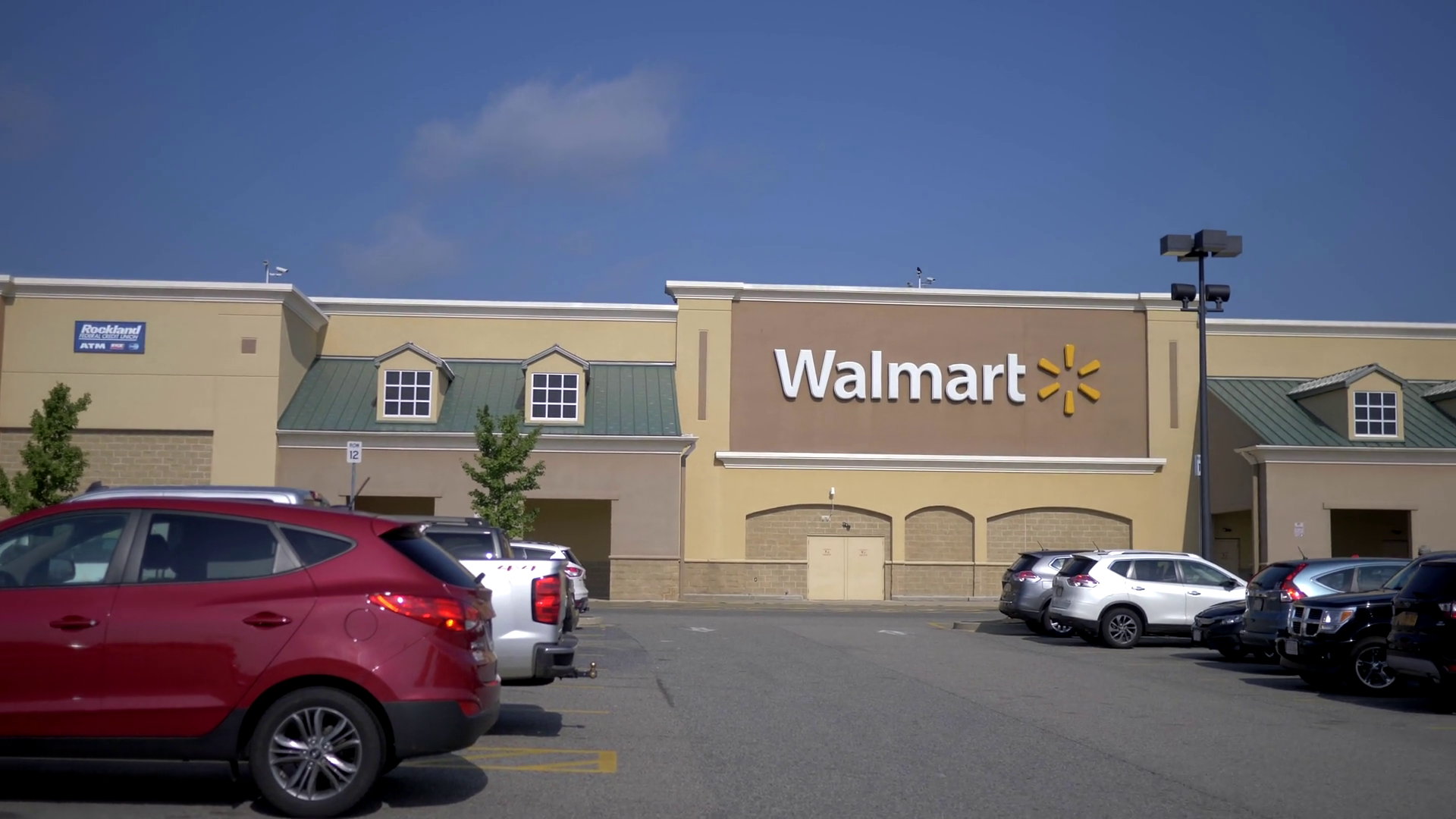 4K Walmart Superstore Shopping Center Pan Right Stock Video Footage ...