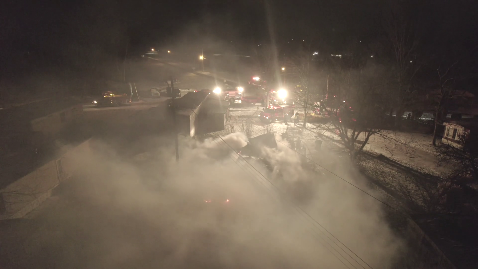 Fire Department On Scene Of House Fire Stock Footage SBV-347790693 ...