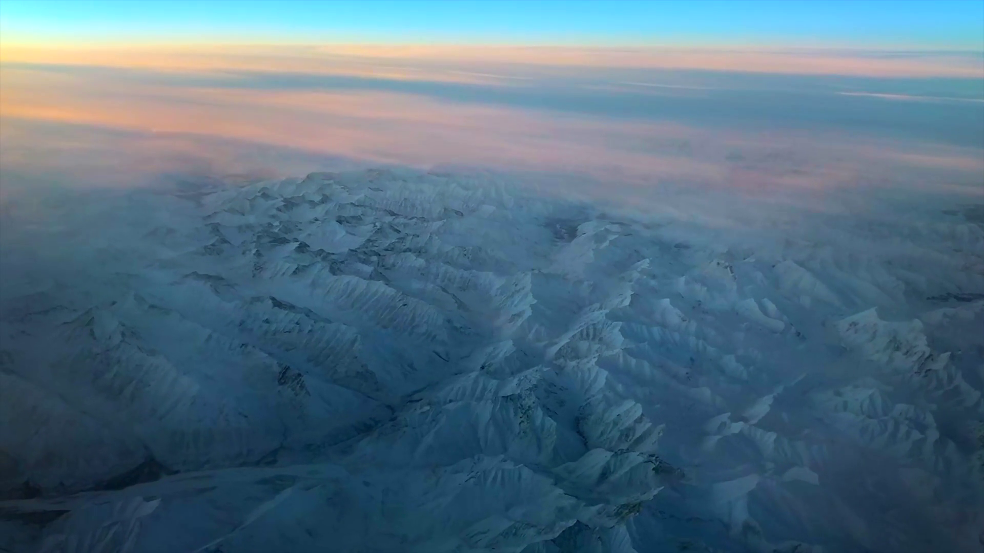 Aerial Snowy Mountains Helicopter Siberia Rugged Landscape Cinematic 4K ...