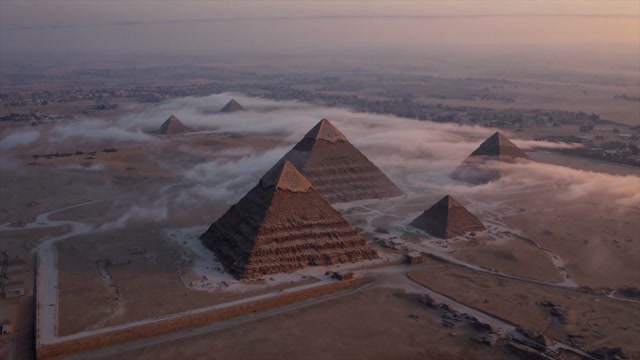 Pyramids Of Giza Drone Stock Footage: Royalty-Free Video Clips ...