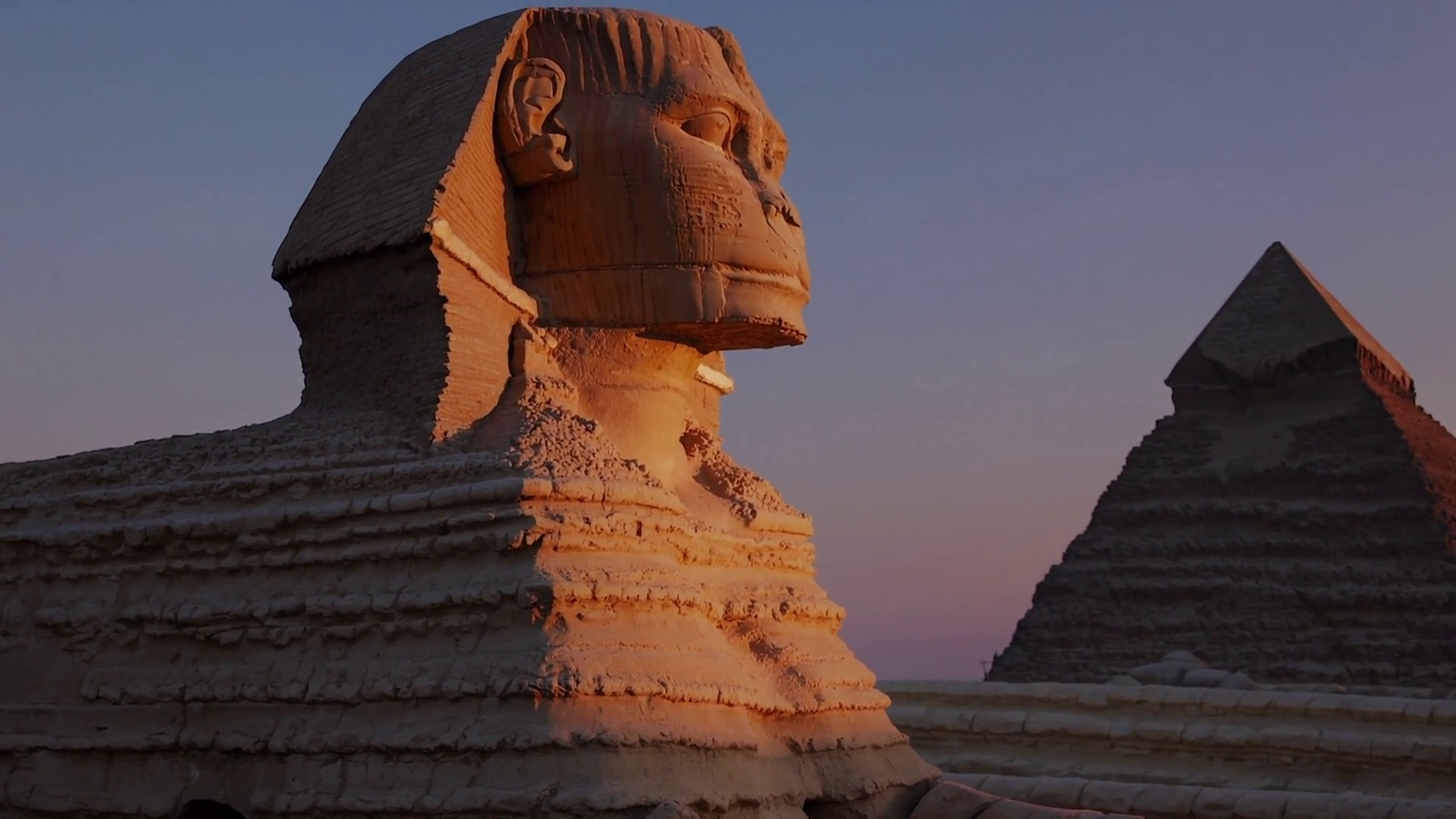 Ancient Egyptian Sphinx At Sunrise Desert Stock Footage SBV-351996279 ...