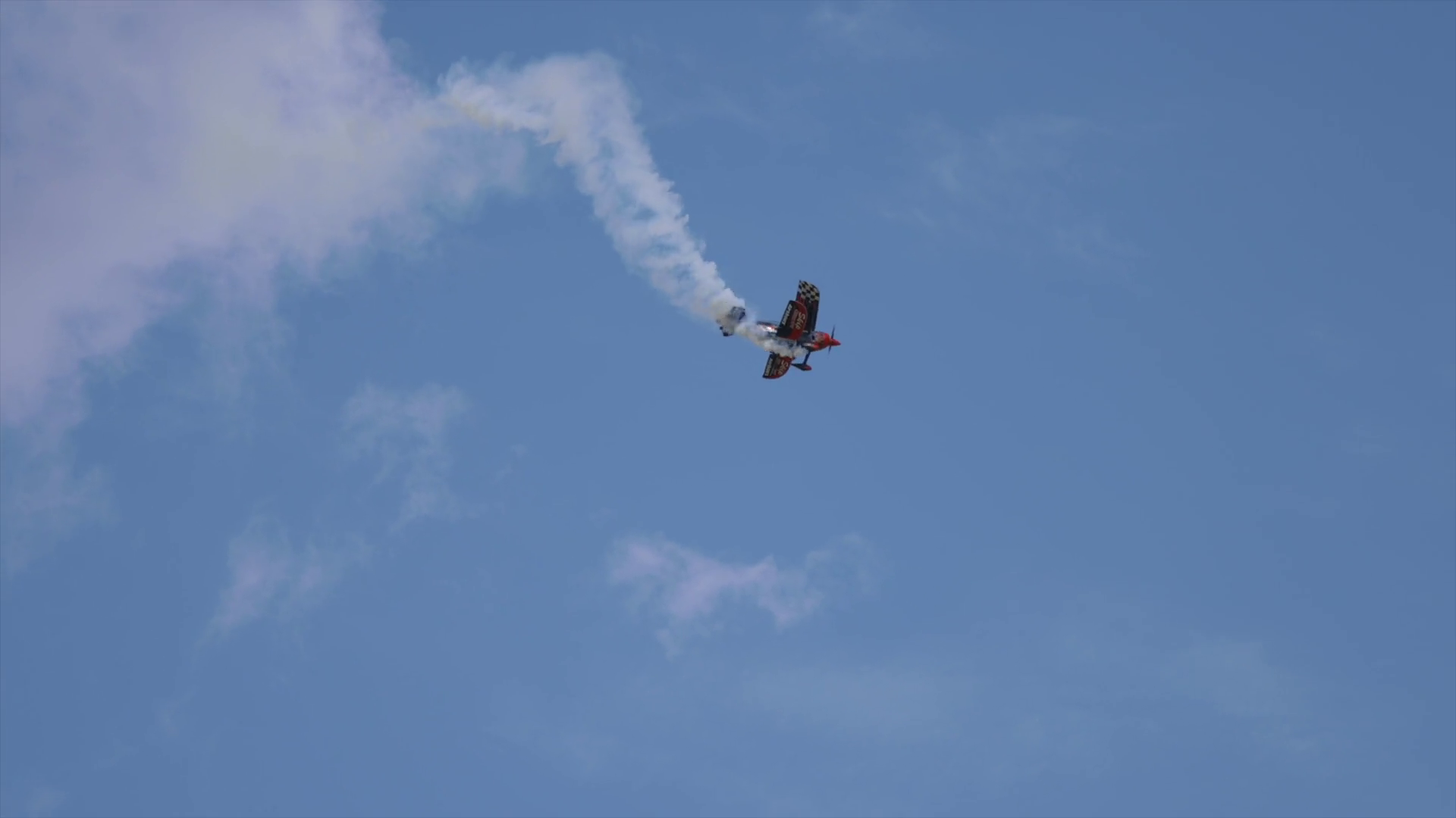 Slow Motion Of Biplane Performing Aerobatics Stock Footage SBV ...