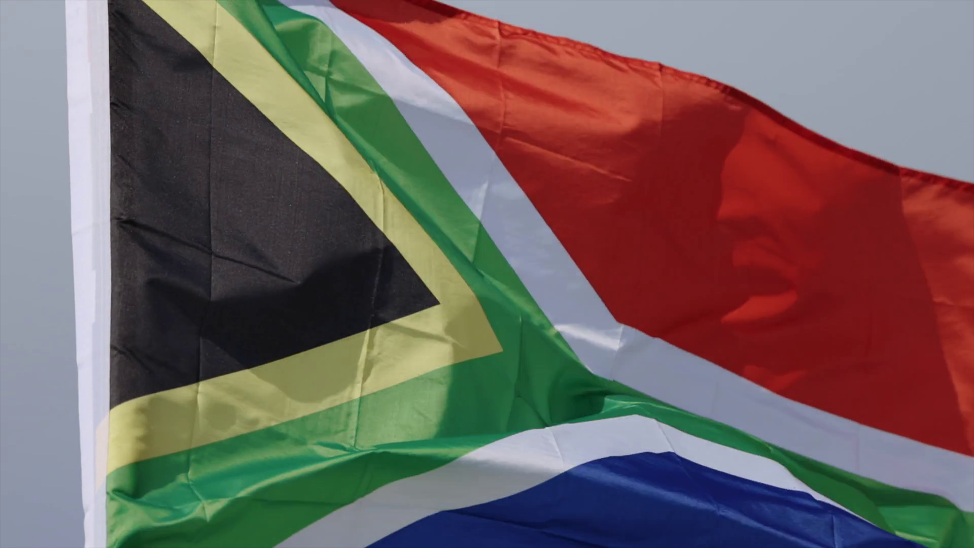 South Africa Flag Slow Waving On Wind Stock Footage SBV-348262892 ...
