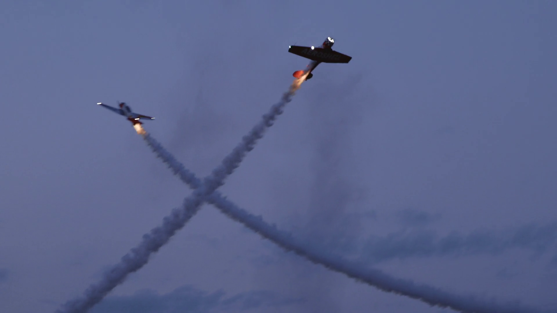 Acrobatic Performance Of Airshow Plane In Stock Footage SBV-348264098 ...