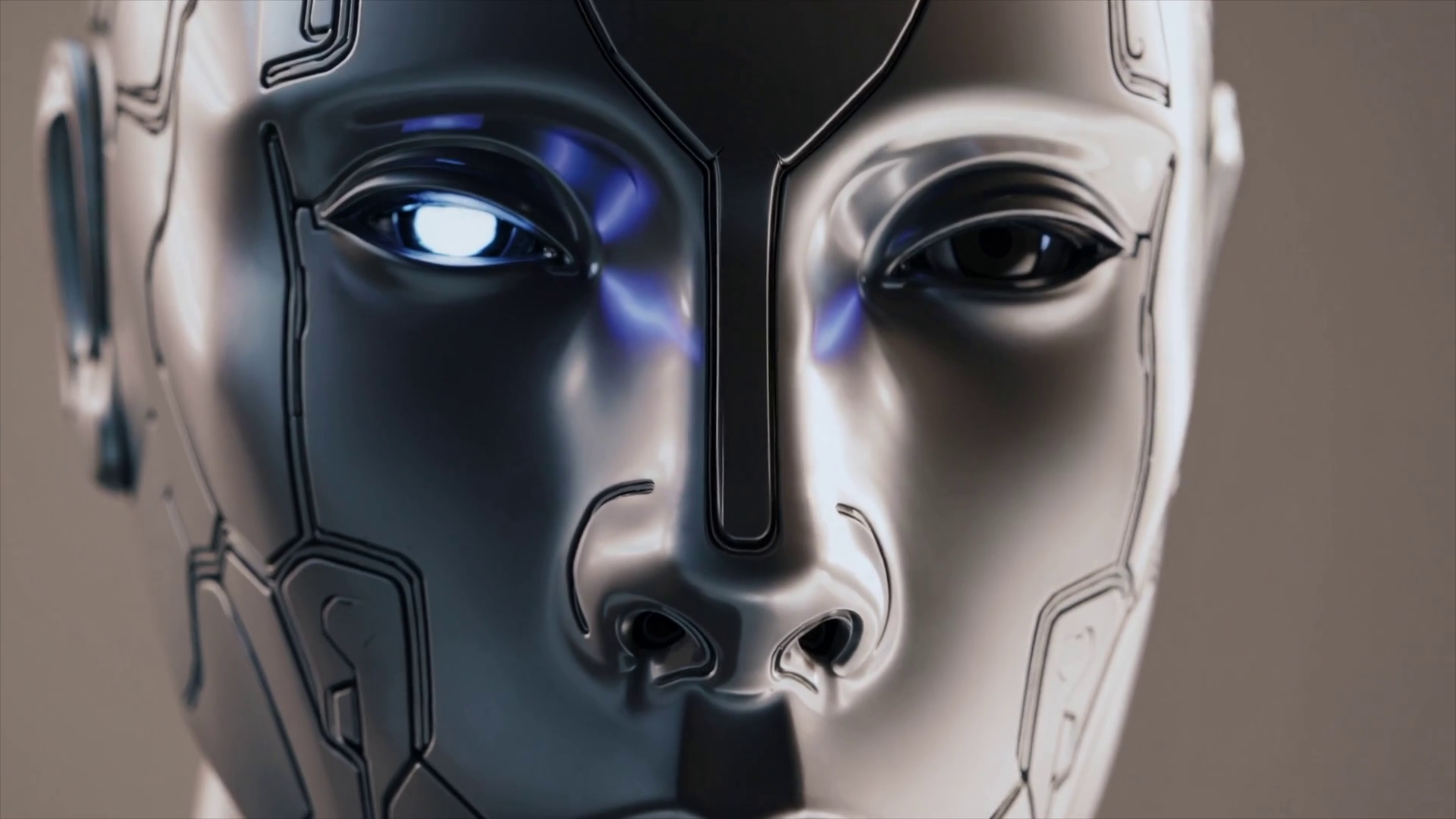 Hightech Advanced Humanoid Robot Works In Stock Footage SBV-351972555 ...