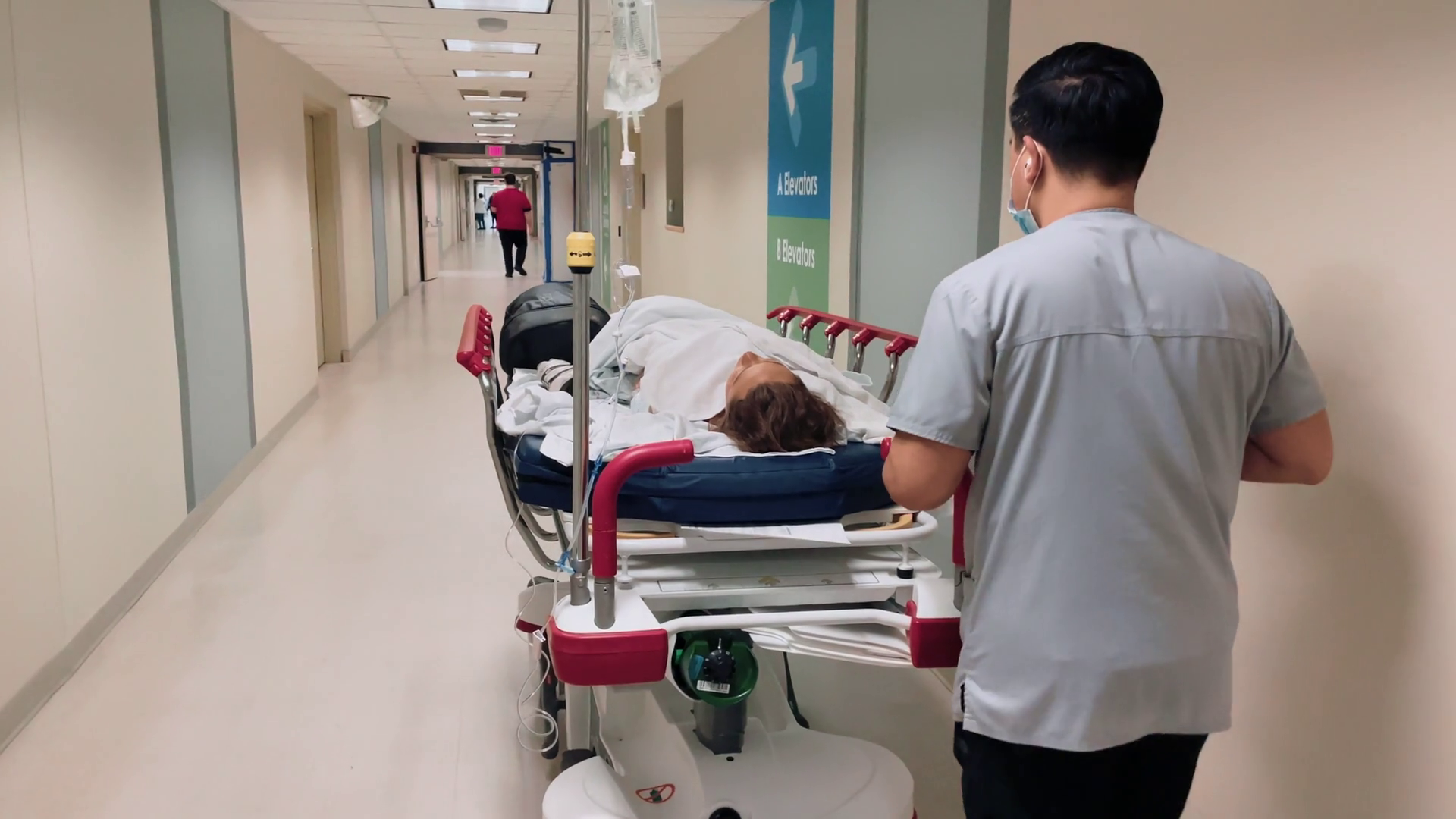 Medical Professional Safely Transports Stock Footage SBV-347662635 ...