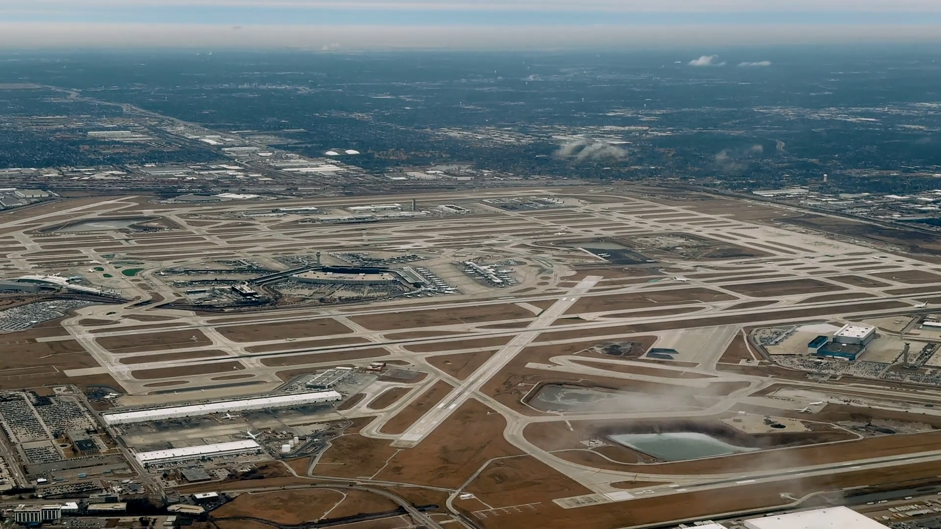 Chicago Ohare Airport Runways Aerial Footage Stock Footage SBV ...