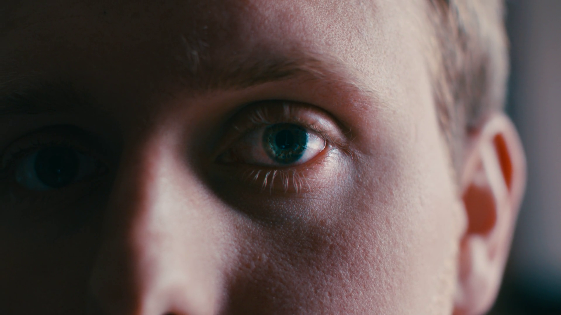 6K Trusting Intense Mans Eye Blinks And Looks Straight Into Camera ...