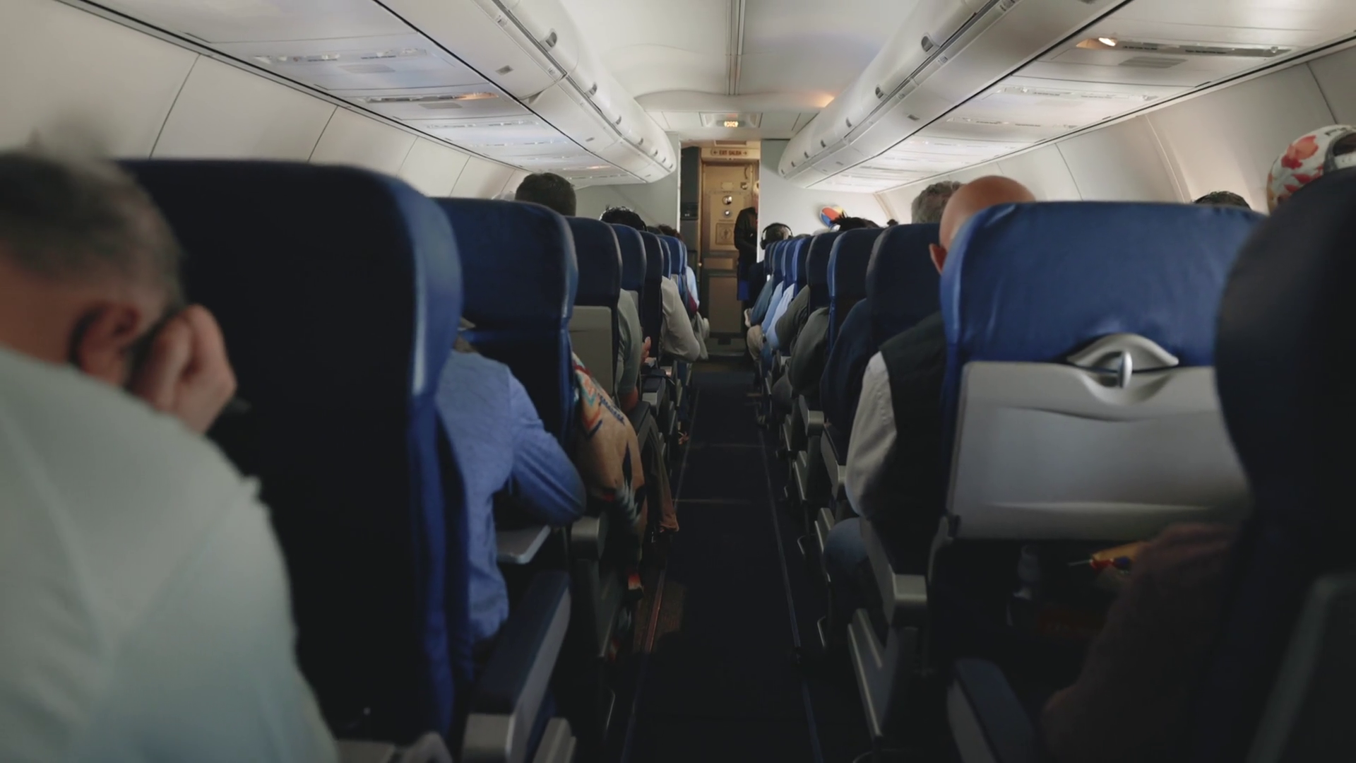 Passengers Boarding In Airplane Aircraft Stock Footage SBV-347667388 ...
