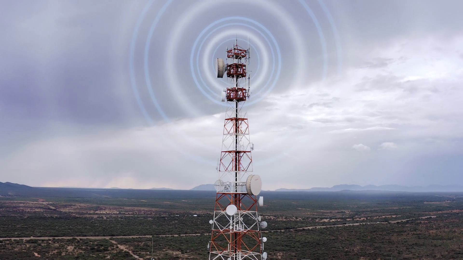 Animation Of Transmission Tower Radio Waves Stock Footage SBV-347671970 - Storyblocks