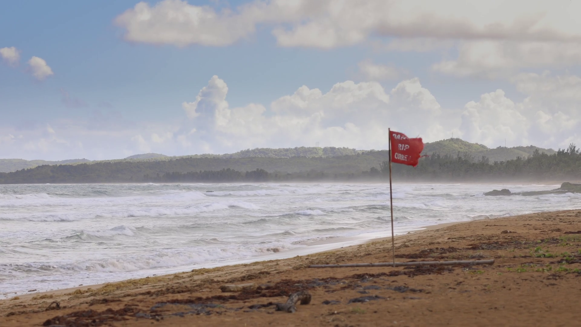 Red Beach Flag Dangerous Surf Rip Current Stock Footage SBV-347429638 ... Red Beach Flag Dangerous Surf Rip Current Stock Footage SBV-347429638 ...