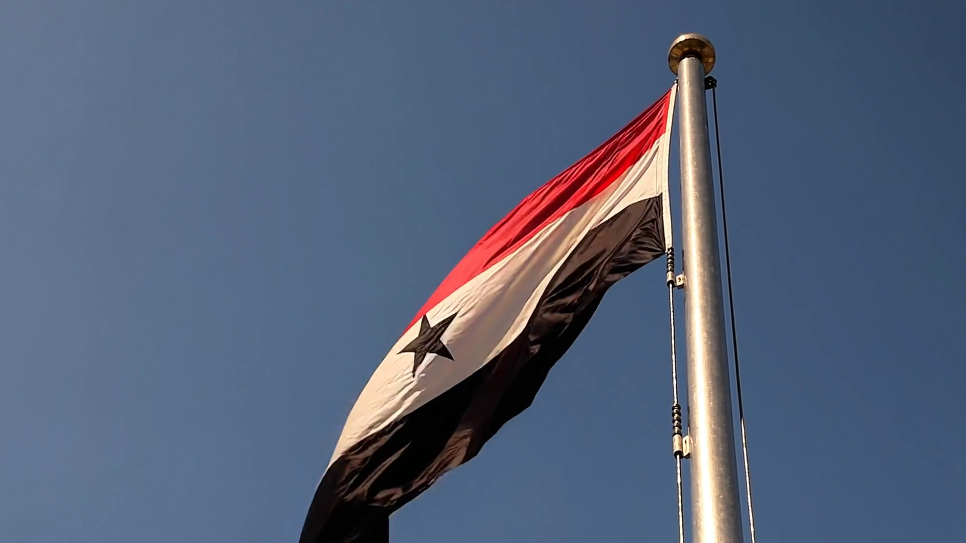 Syrian Flag Blowing In Wind | Conflict Stock Footage SBV-351984849 ...