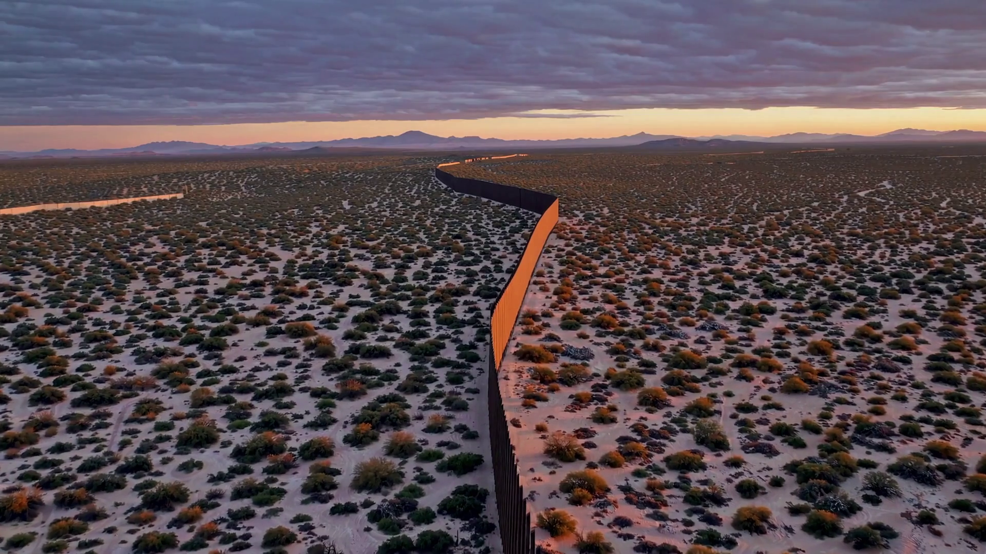 The Border Wall Migration Routes Aerial Stock Footage SBV-351984856 ...