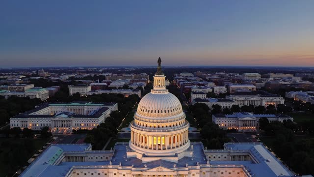 Washington Dc Capitol Building DRONE Stock Footage: Royalty-Free Video ...
