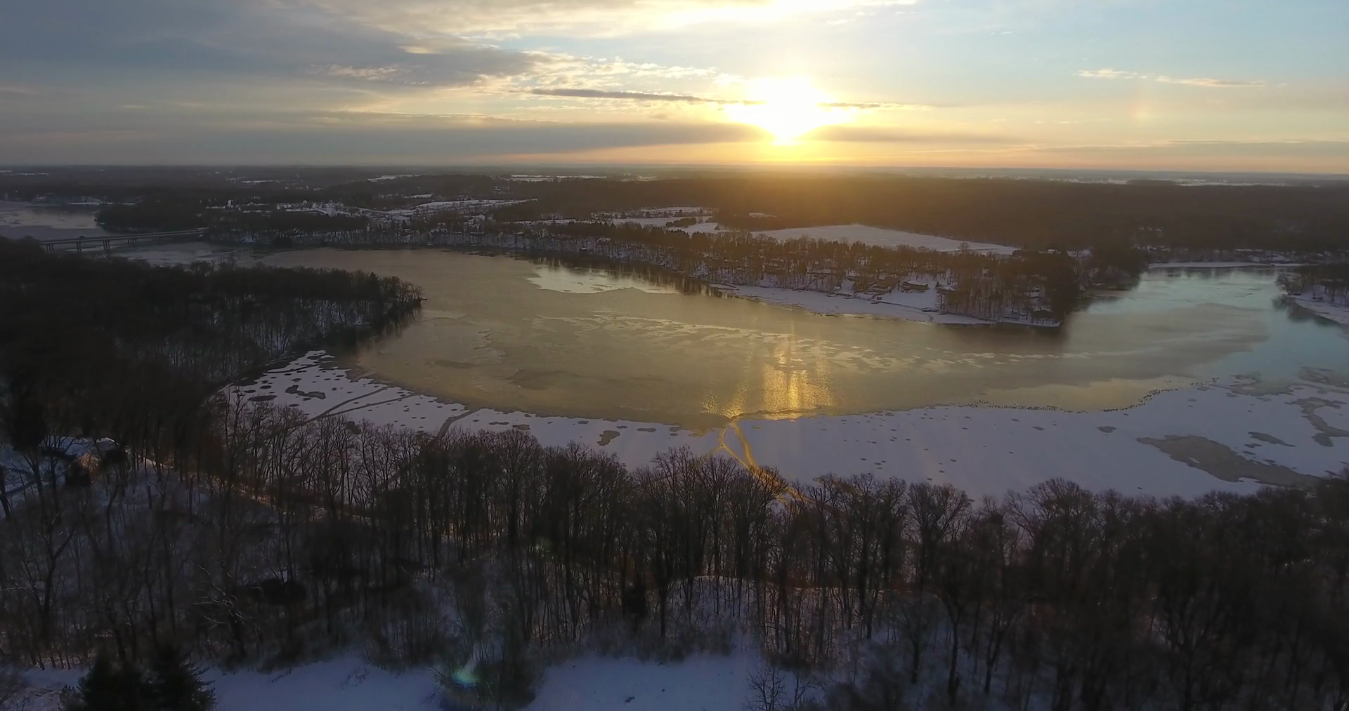 Winter River Ice Aerial Stock Footage SBV-312091319 - Storyblocks