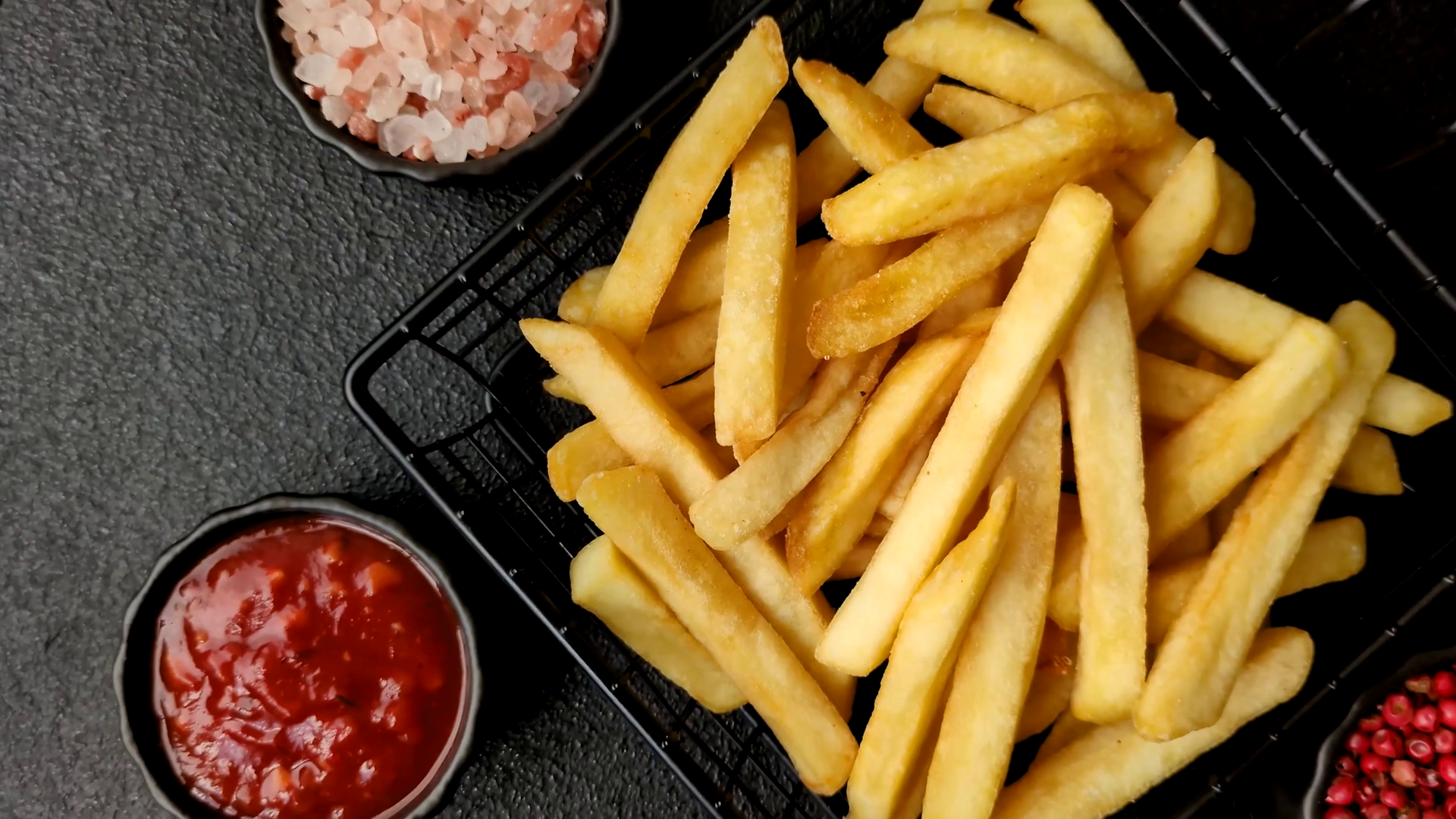 French Fries Are Salty Crispy Fried In Oil Stock Footage SBV-352958189 ...