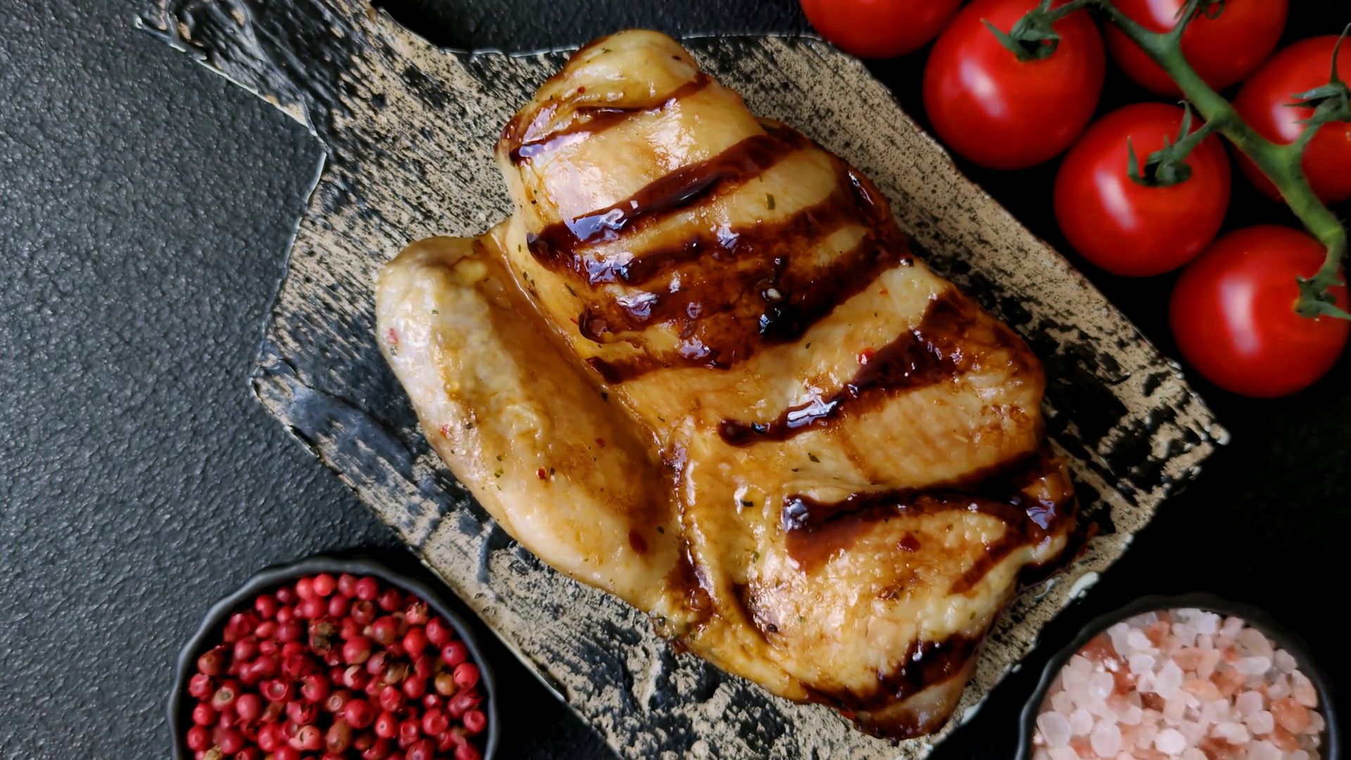 Grilled Boneless Chicken Legs Baked On Stock Footage SBV-352983354 ...