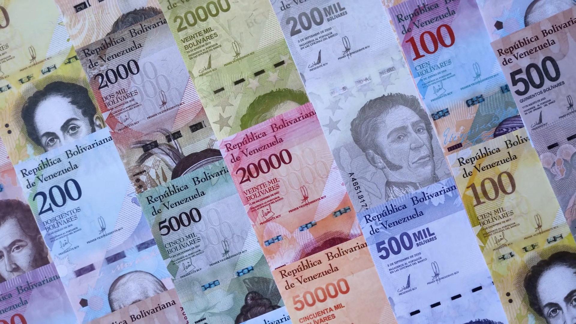 Venezuelan Bolivar Cash Currency Of Stock Footage SBV-353522844 ...
