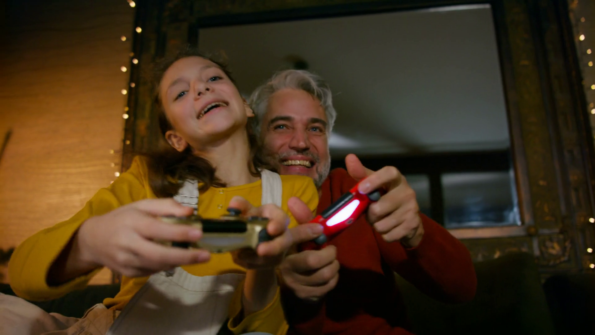 A Father Daughter Holding Game Controller Stock Footage SBV-347012054 ...