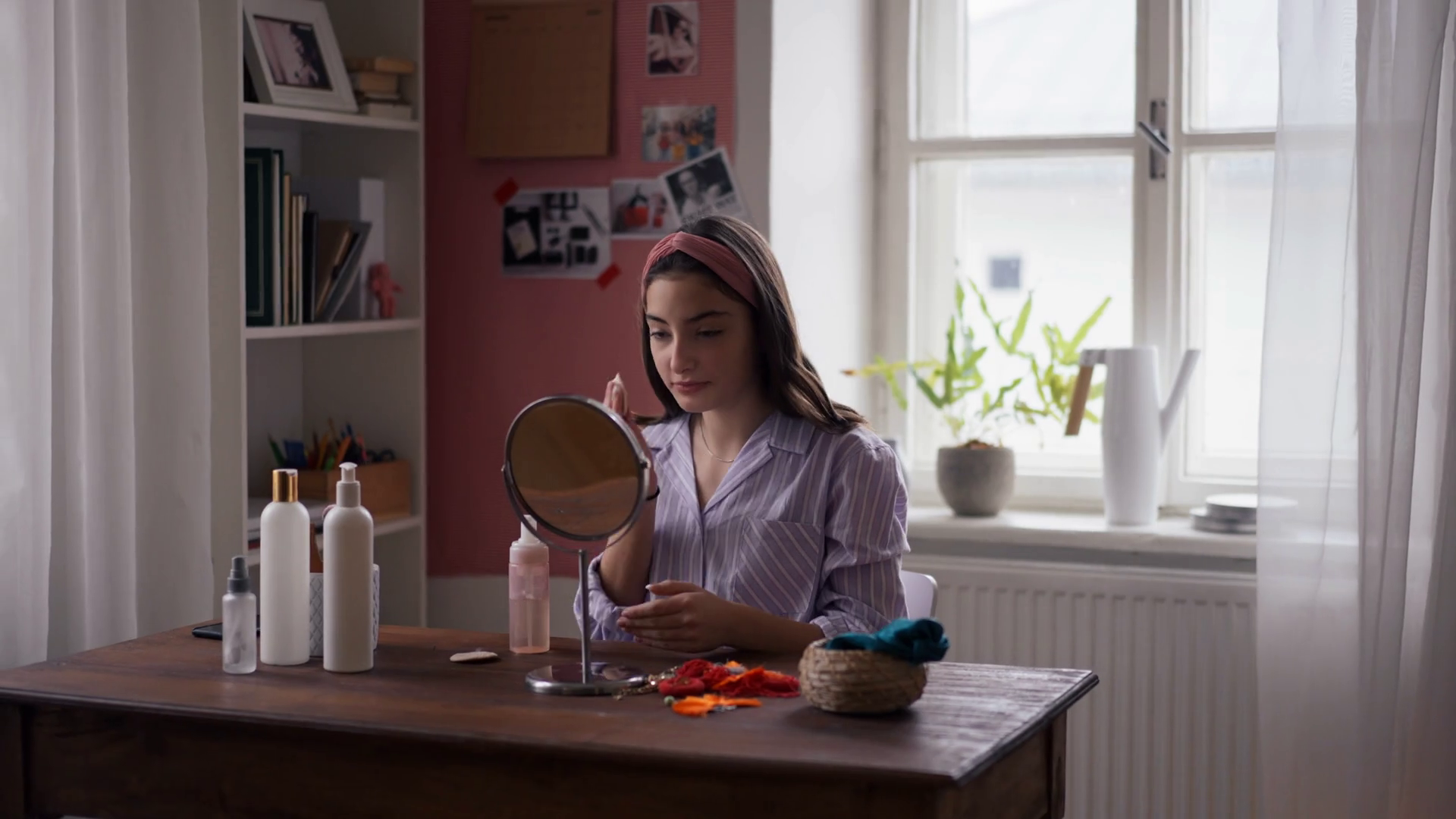 Teenage Girl Doing Skin Care Routine Stock Footage SBV-347510672 ...