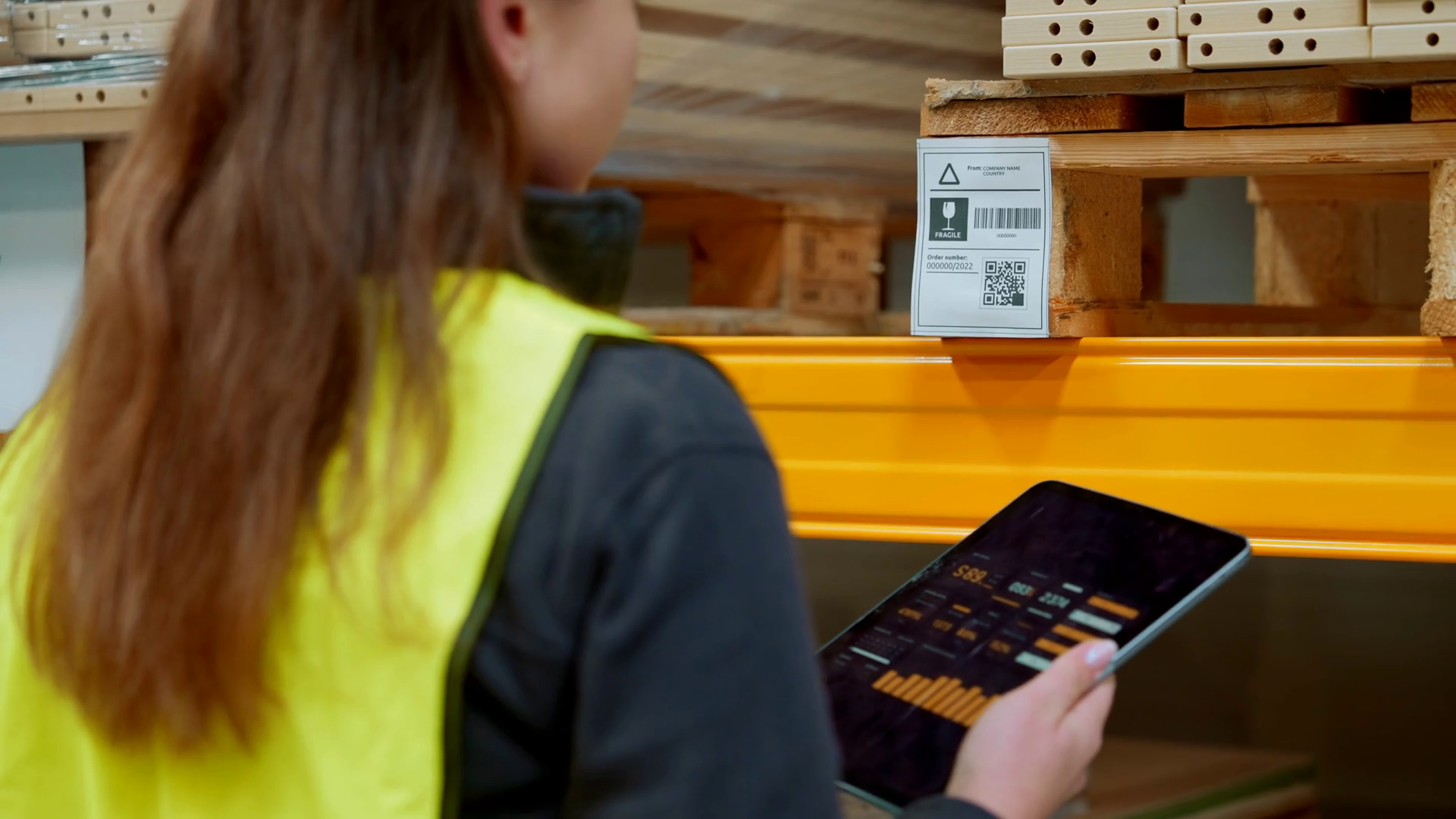Female Warehouse Worker Holding Scanner Stock Footage SBV-348762261 ...
