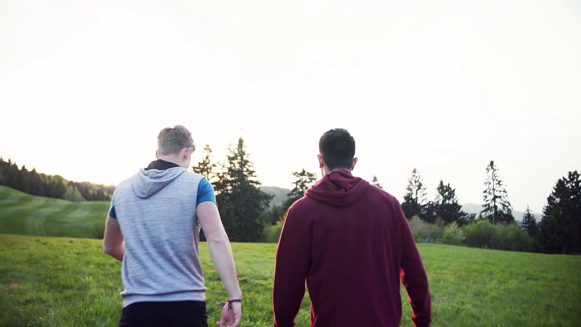 Young Men Walking Exercising In Nature At Stock Footage SBV-337706460 ...