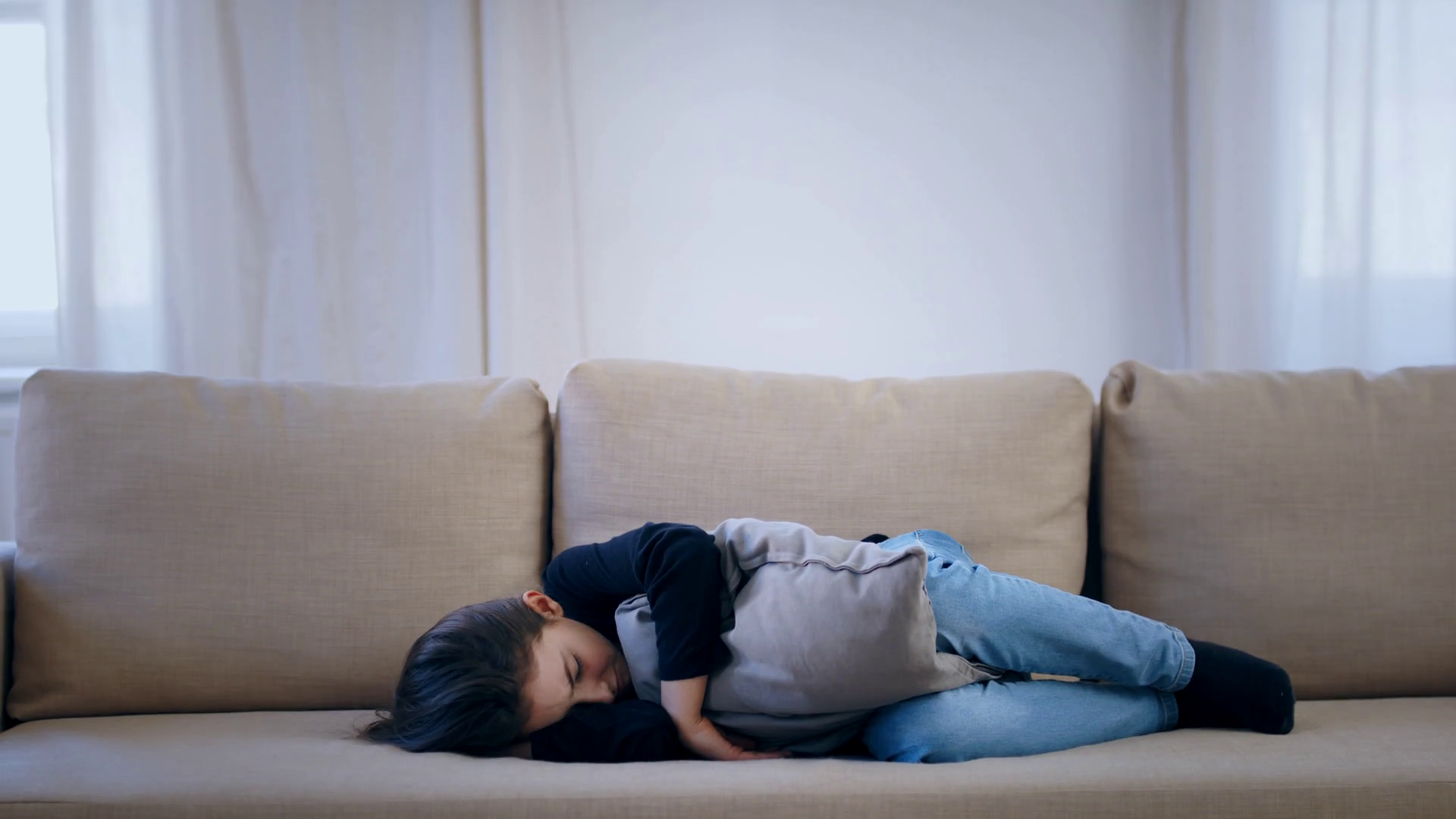 Front View Of Young Girl Feeling Down On Stock Footage Sbv 338367866